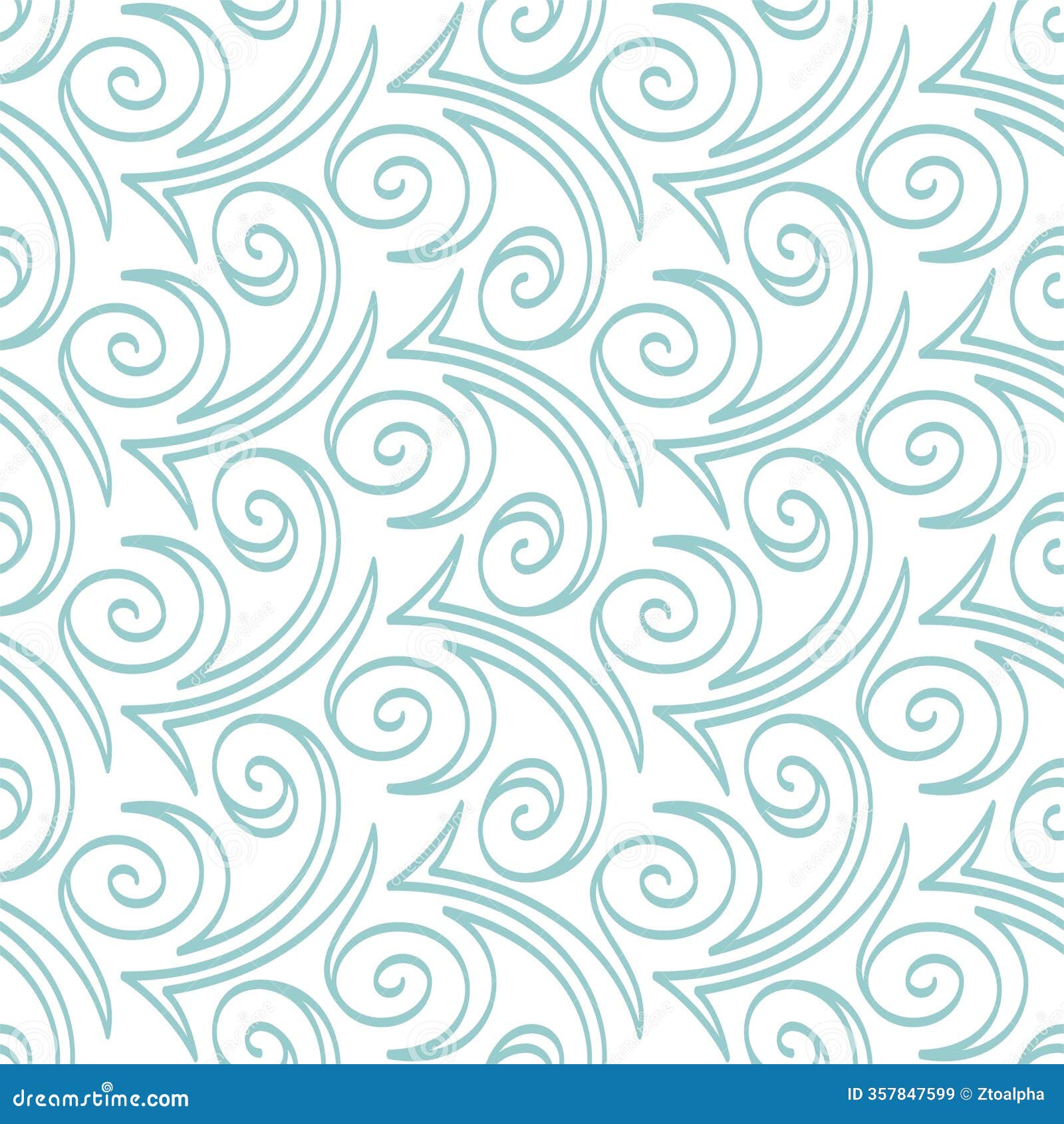 Seamless Pattern of Geometric Continuous Line Stock Illustration ...