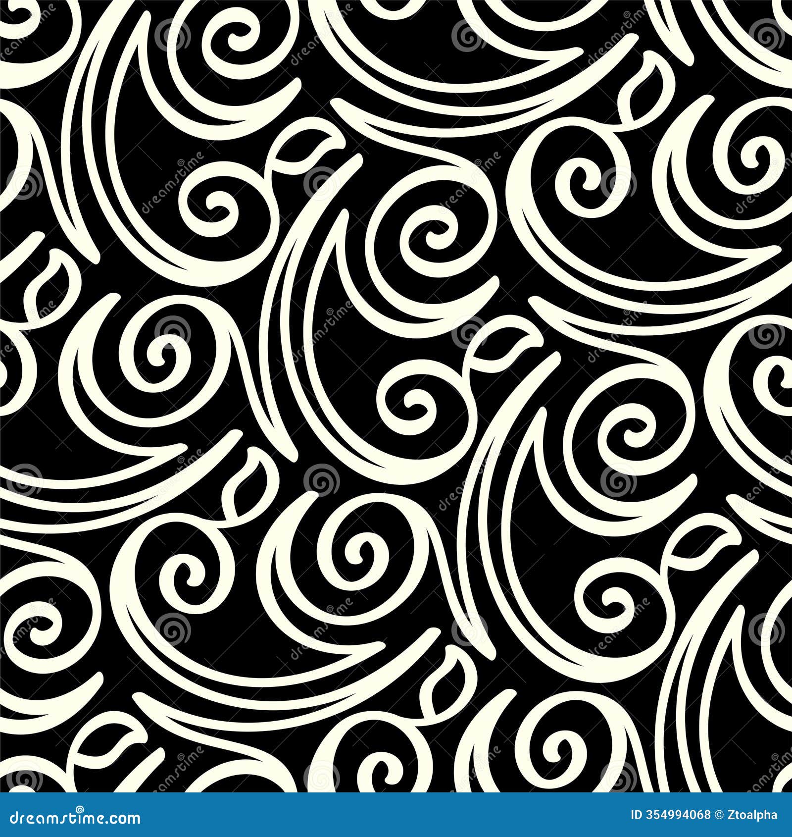 Swirl of Quilting Repeating Patterns Stock Illustration - Illustration ...