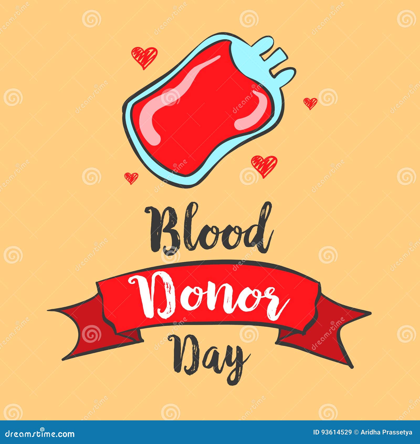 Vector Art of Blood Donor Day Doodles Stock Vector - Illustration of ...