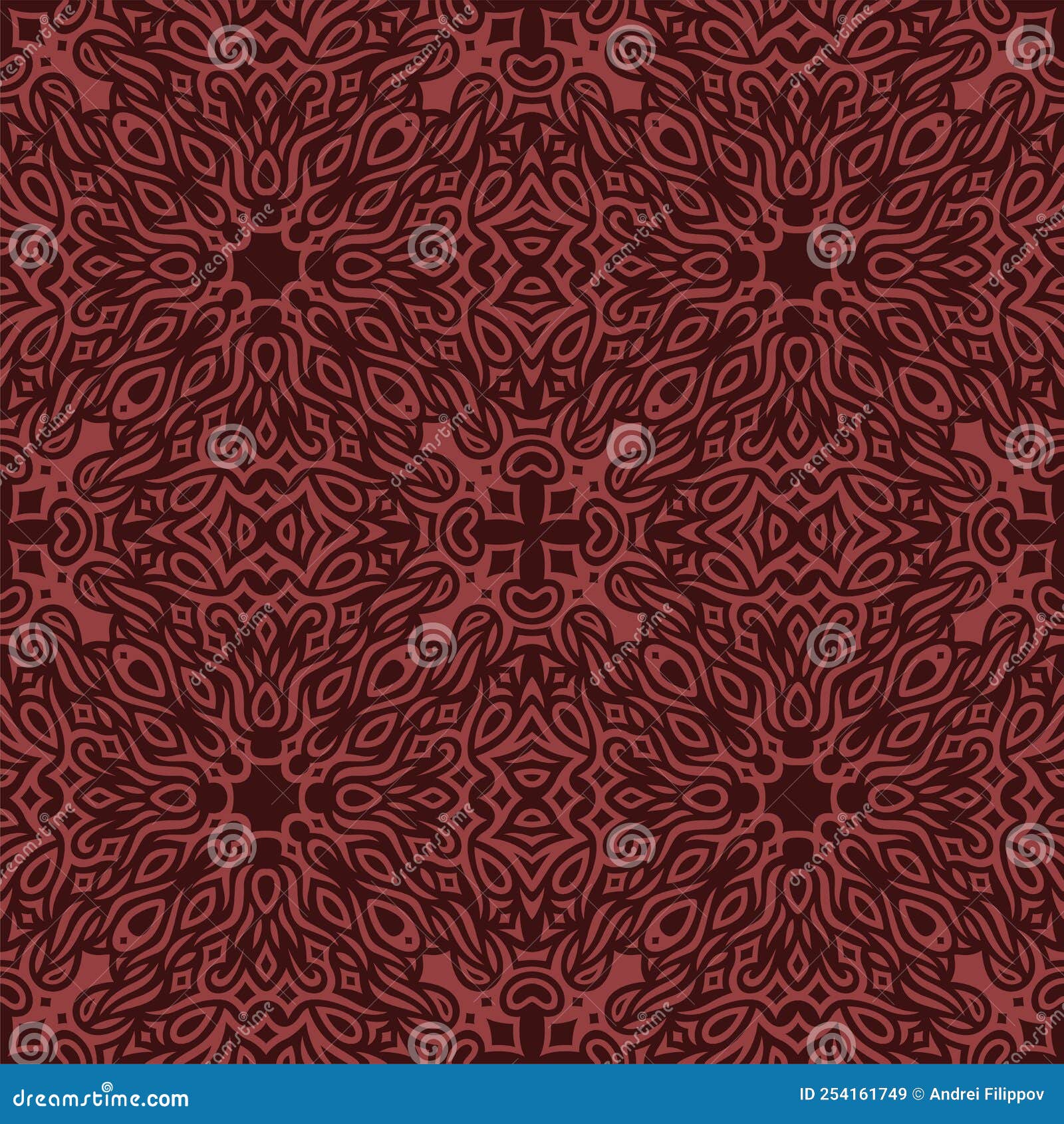 Vector Art with Brown Tribal Square Tile Pattern Stock Vector ...