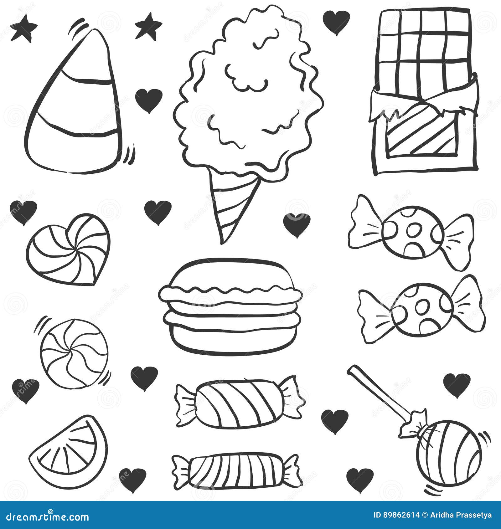 Vector Art Candy Doodle Style Stock Vector - Illustration of ...