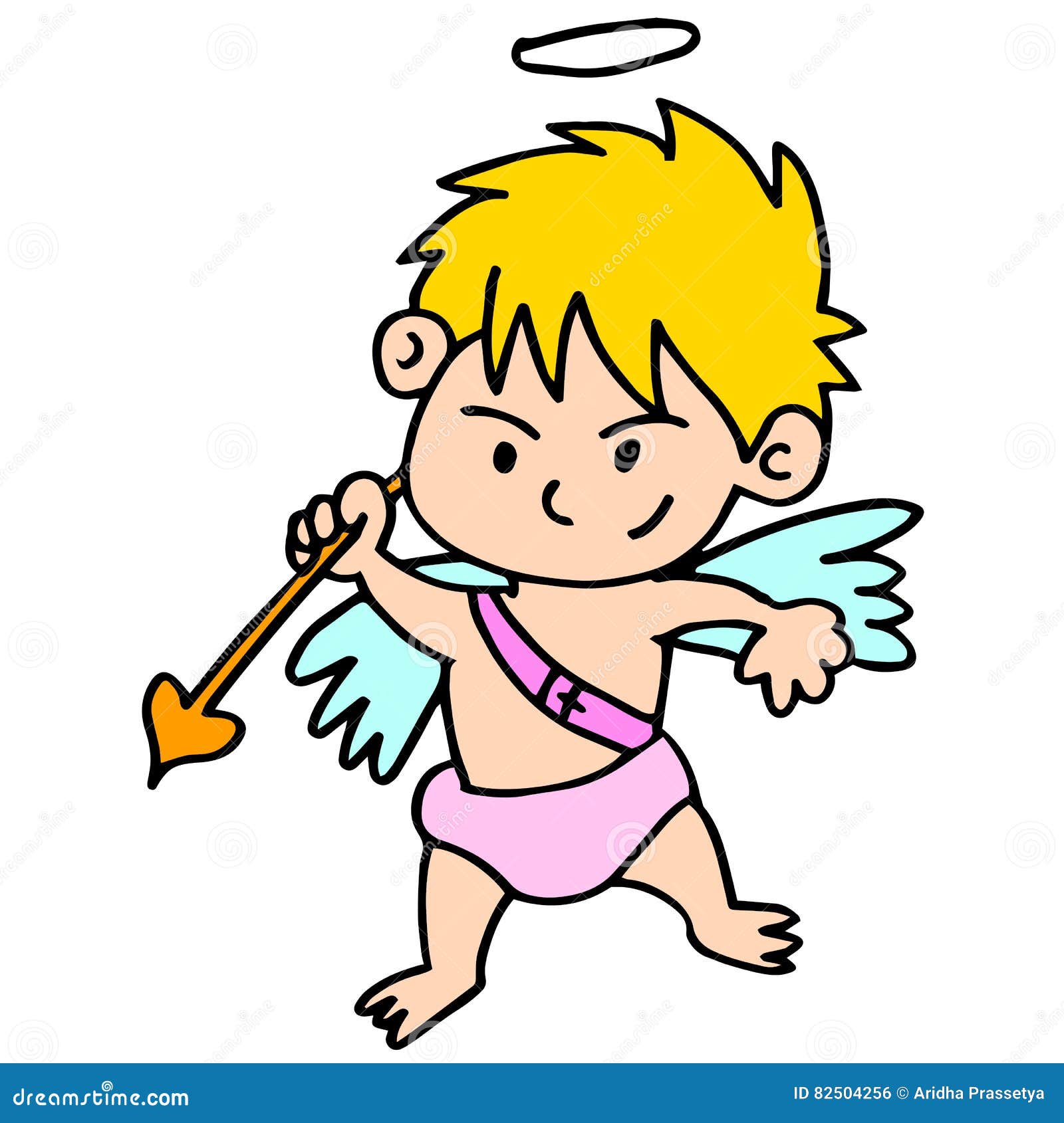 Vector Art of Cupid Character Stock Vector - Illustration of fictional ...