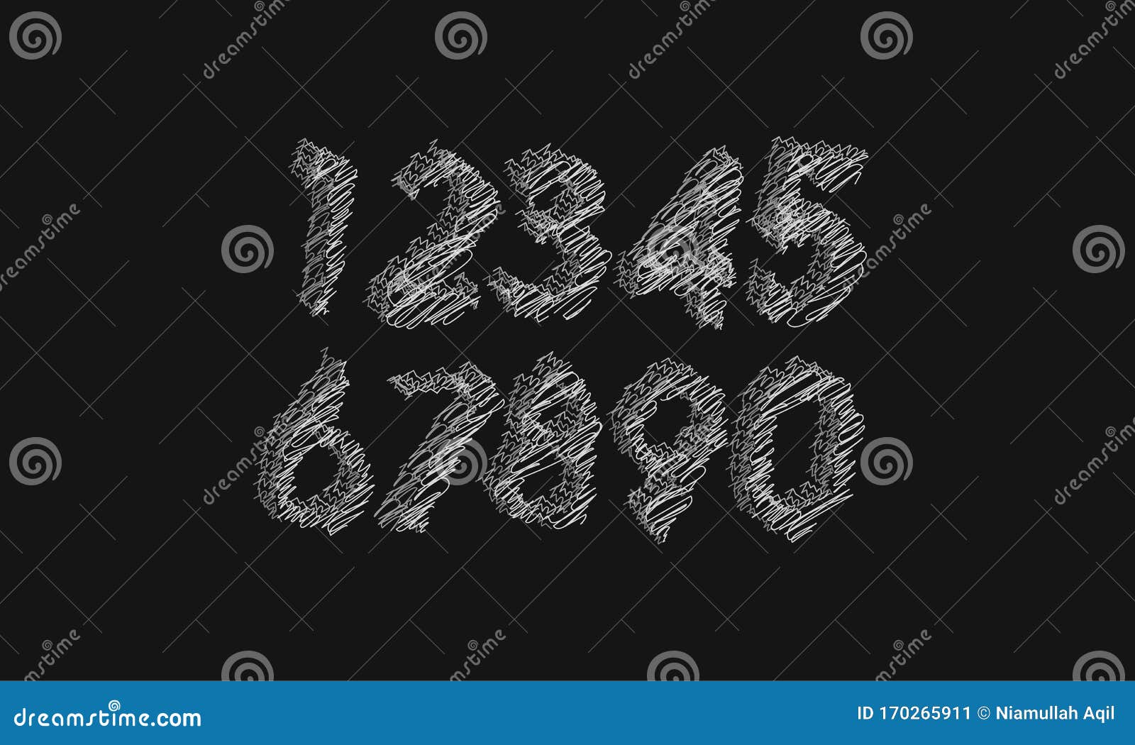 Number Vector Write Art stock vector. Illustration of combination ...