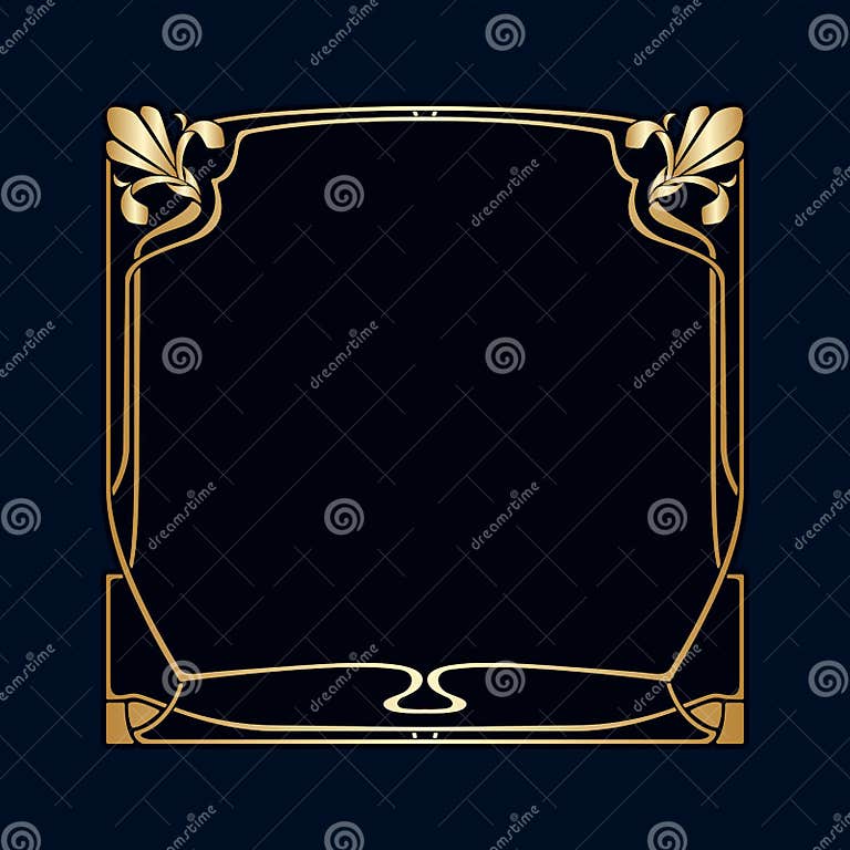 Vector art deco frame. stock vector. Illustration of deco - 83390283
