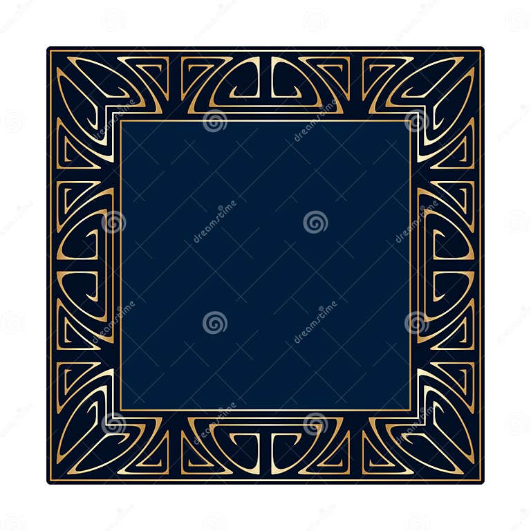 Vector art deco frame. stock vector. Illustration of elegance - 84891965