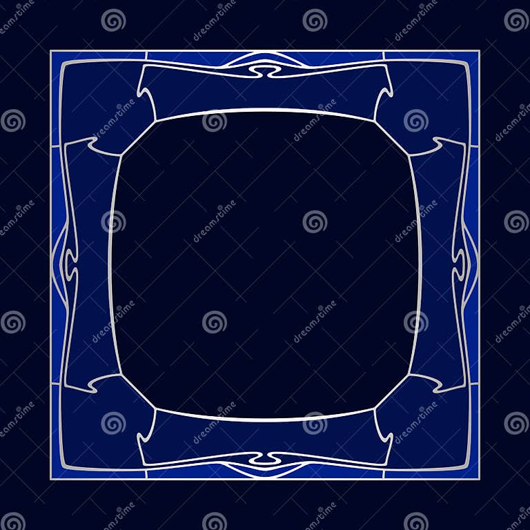 Vector art deco frame. stock vector. Illustration of crafts - 83390118