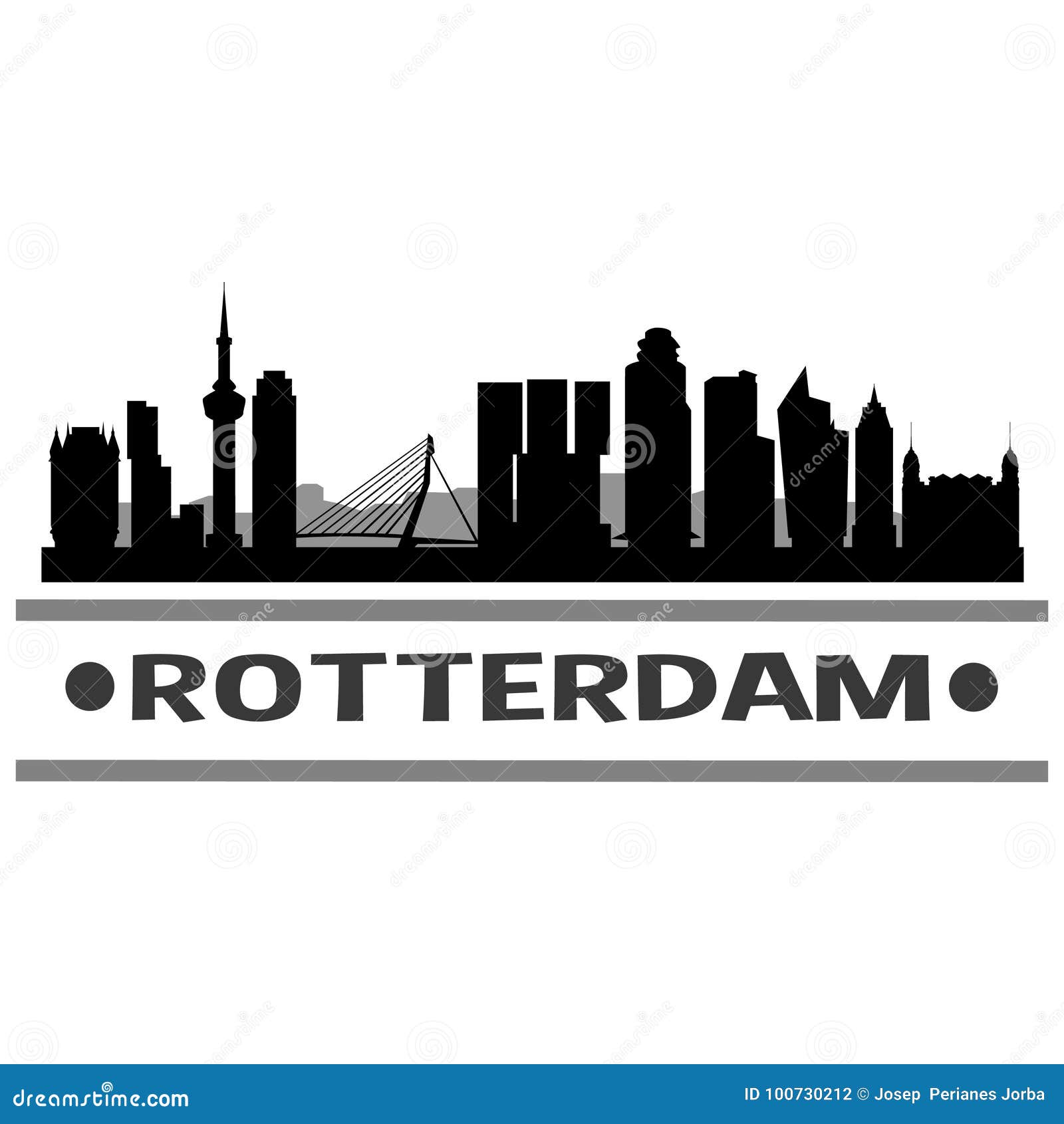 Vector Art Design Del Icono De Rotterdam Ilustración del Vector ...