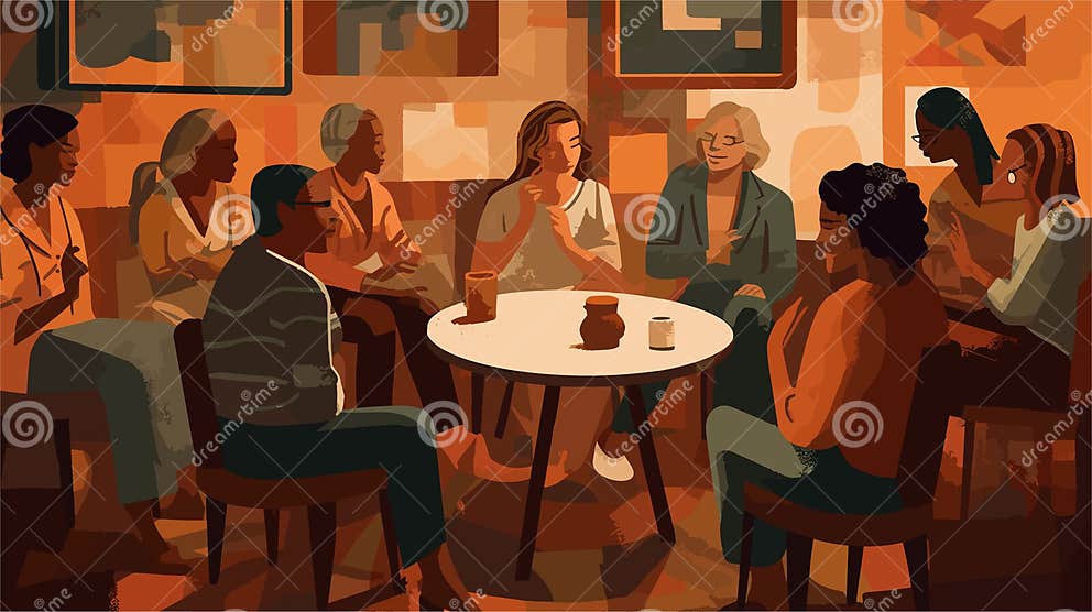 Vector Art of Different Types People Group Discussing. Social Family ... Vector Art of Different Types People Group Discussing. Social Family ...