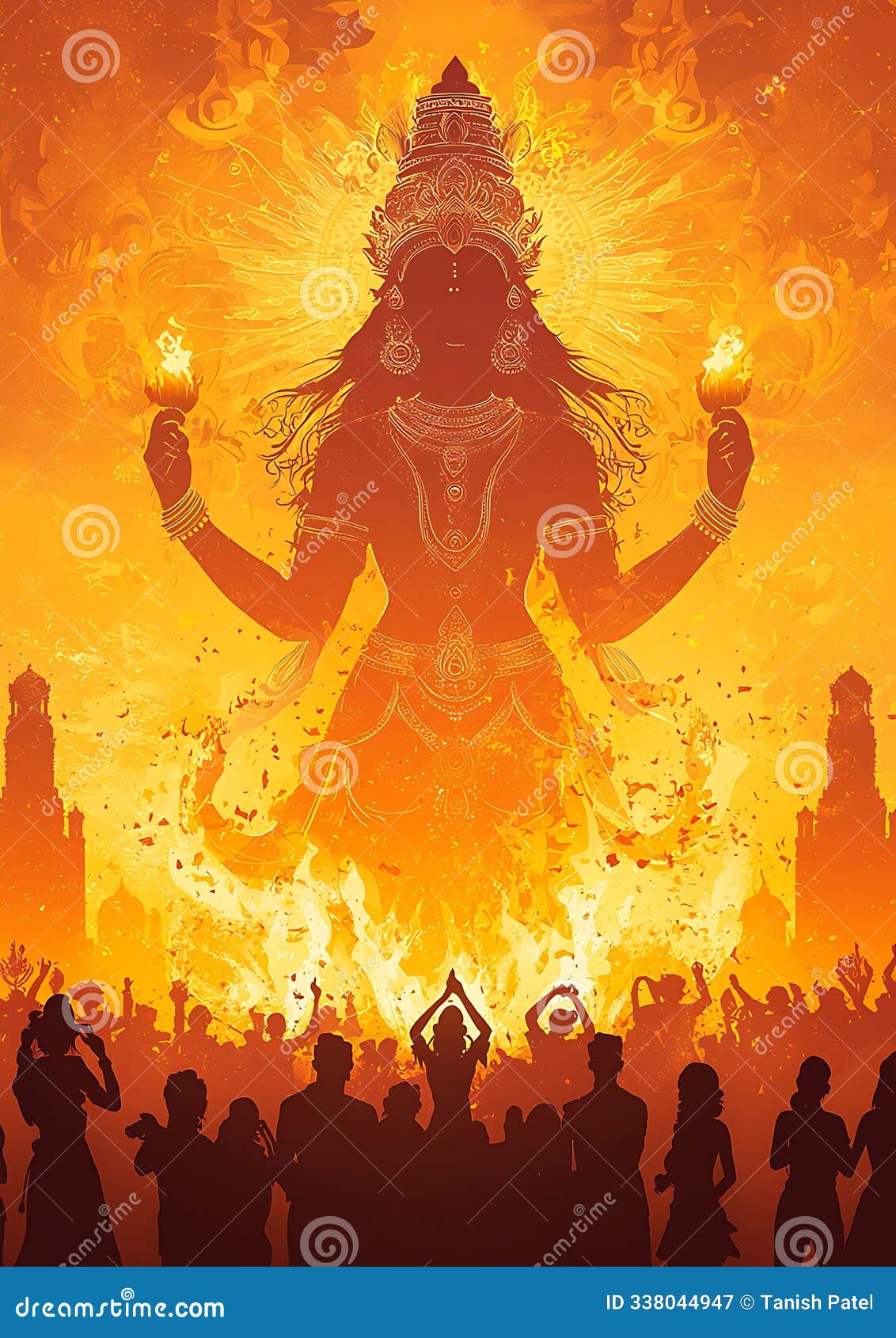 Vector Art of Durga, Navaratri Concept Stock Illustration ...