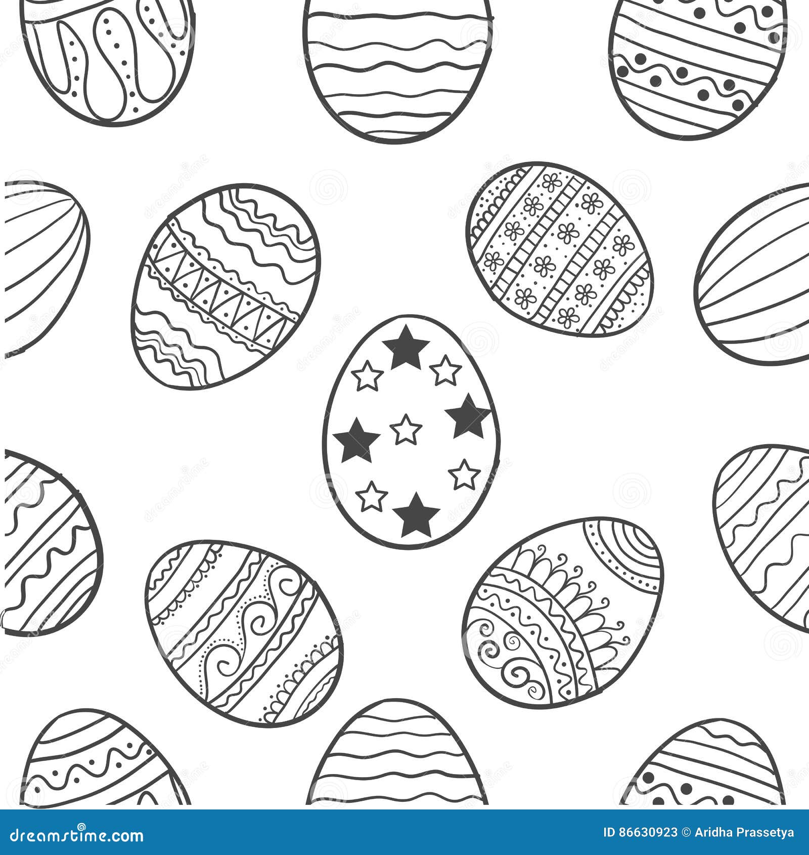 Vector Art of Easter Egg Doodles Stock Vector - Illustration of spring ...