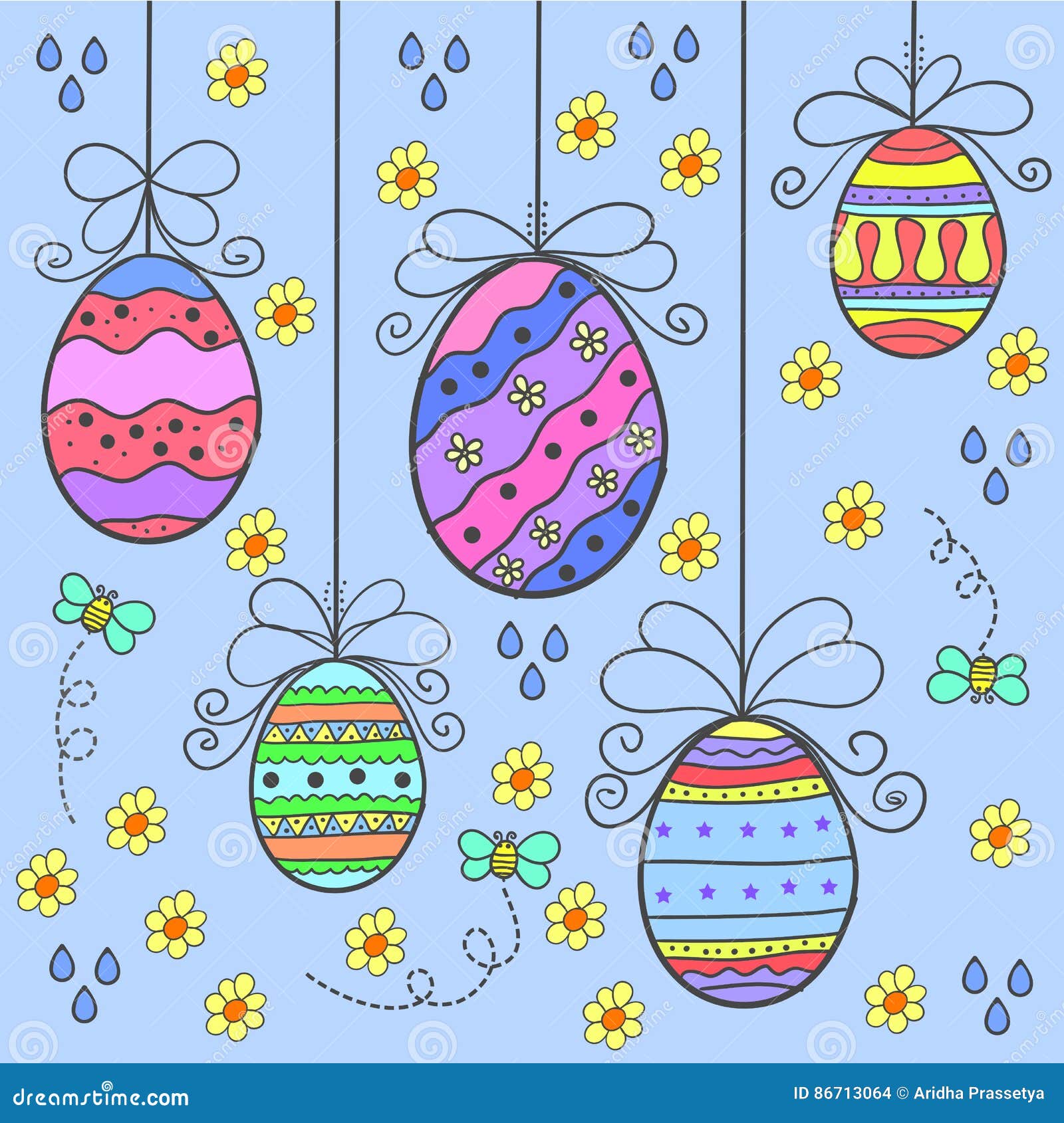 Vector Art of Easter Egg Style Doodles Stock Vector - Illustration of ...