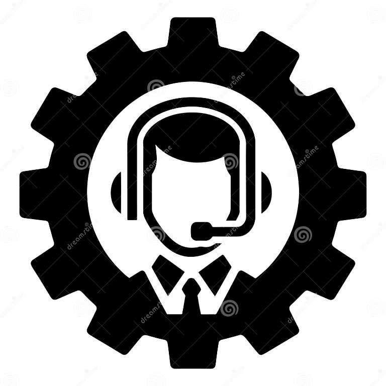 Call Center Customer Support Silhouette Vector Art and Illustration ...
