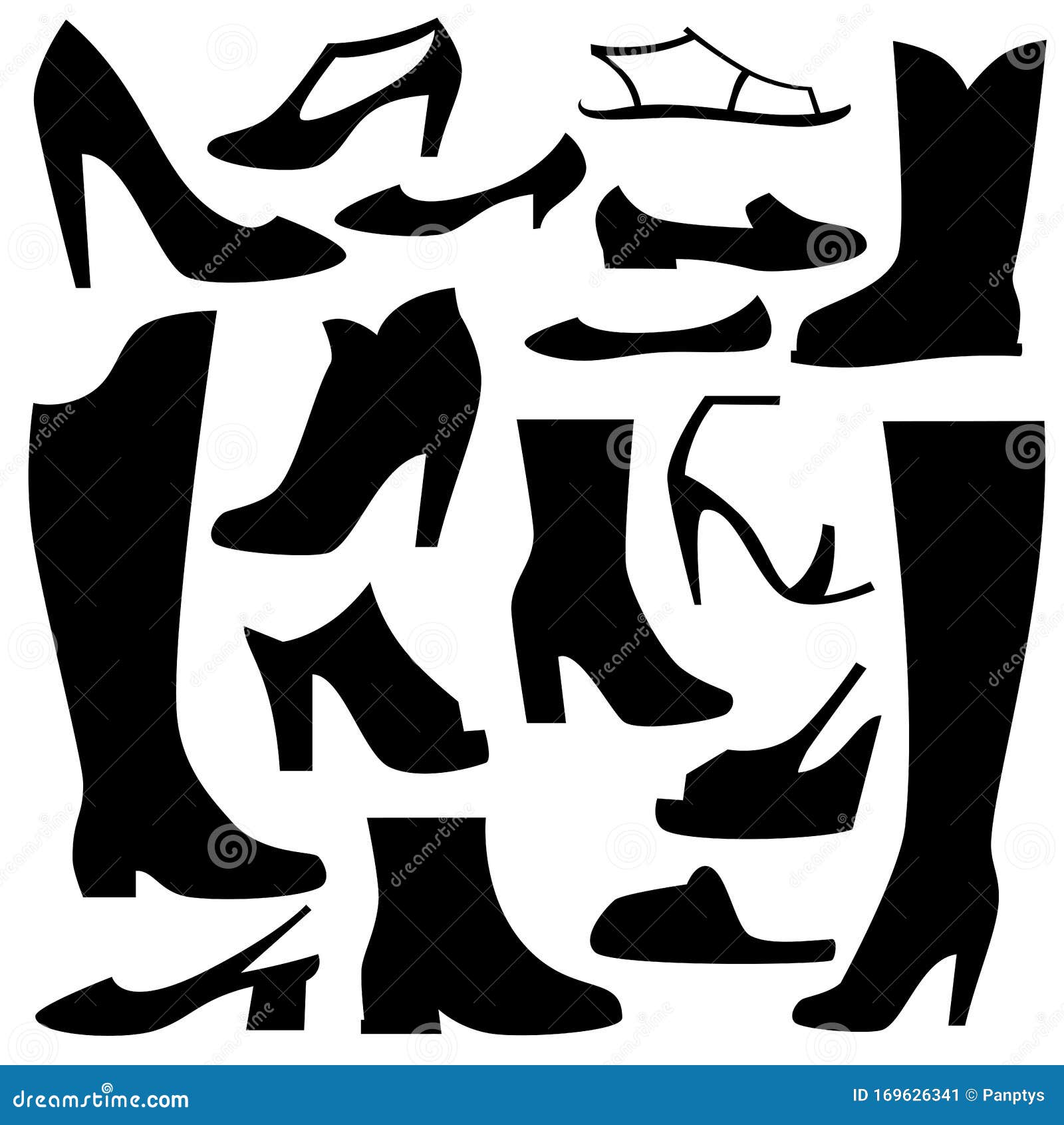 Female Shoe Vector Icon on White. Stock Vector - Illustration of high ...