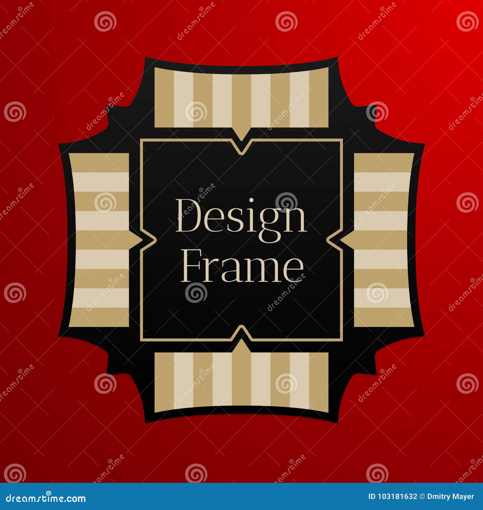 Vector Art Frame for Text, Template of Design Frame Stock Vector ...