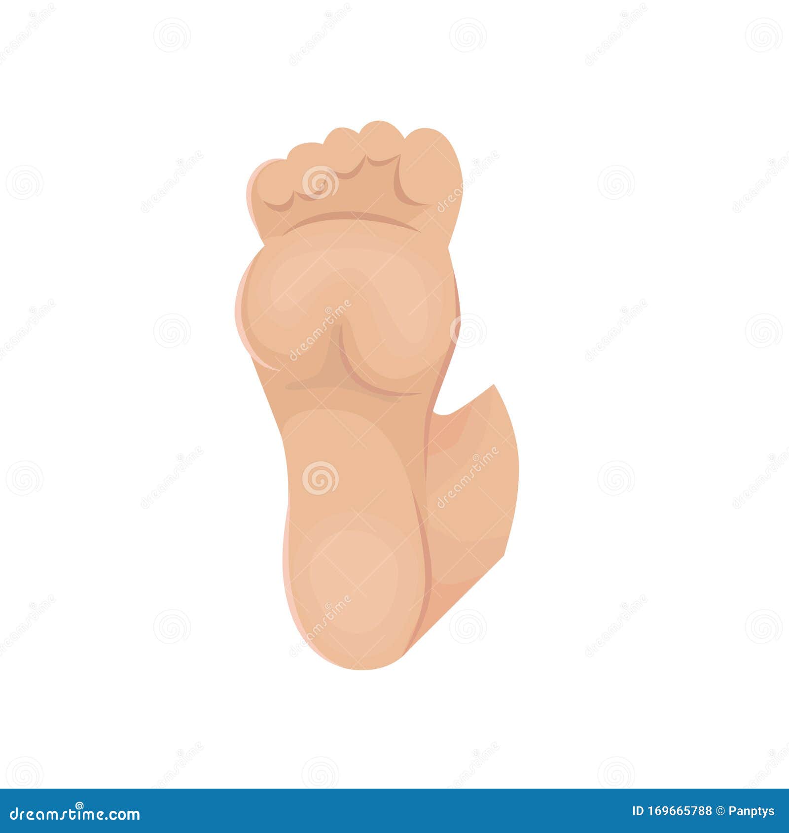 Foot Vector Icon on White Background. Stock Vector - Illustration of ...