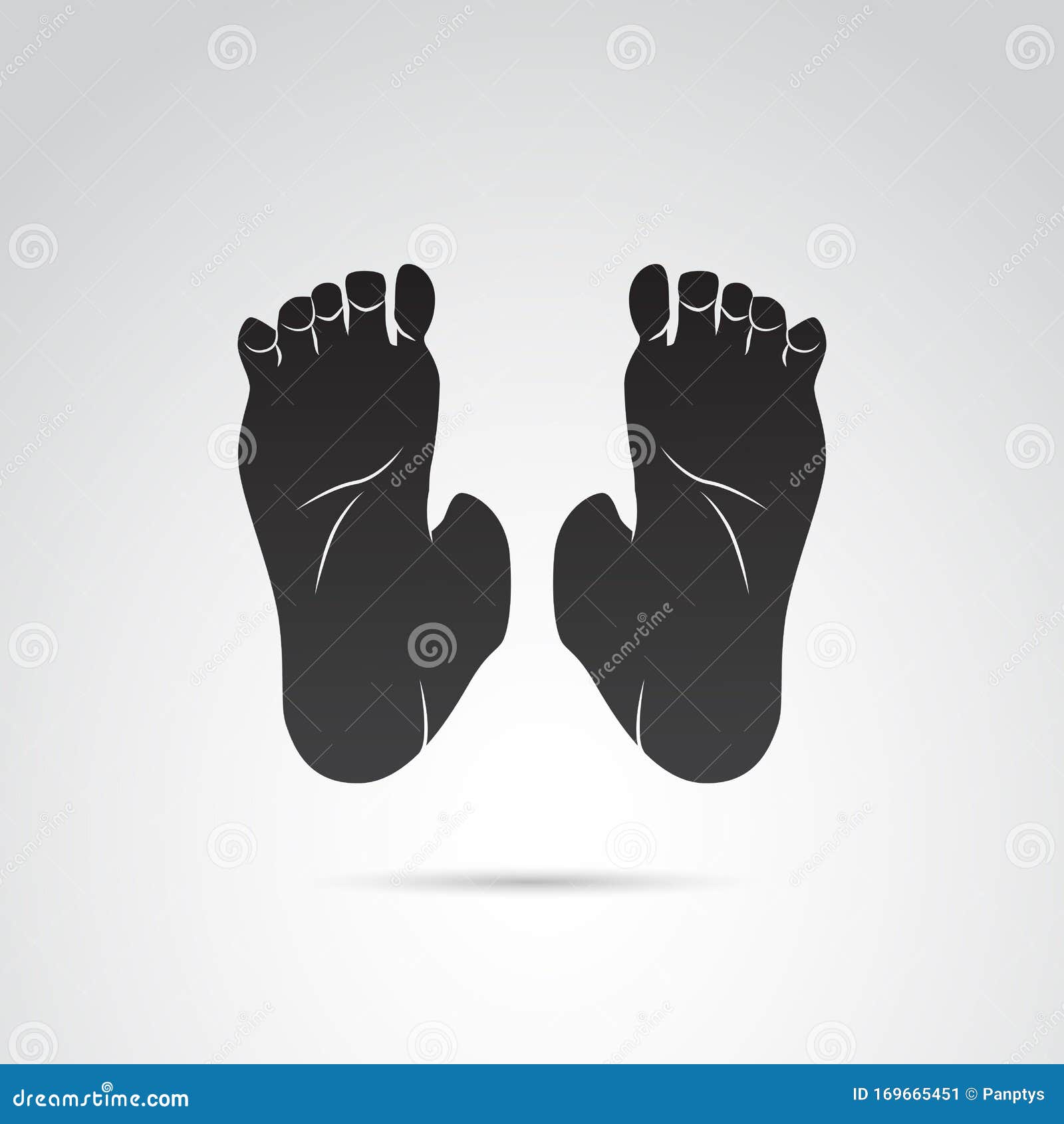 Foot Vector Icon on White Background. Stock Vector - Illustration of ...