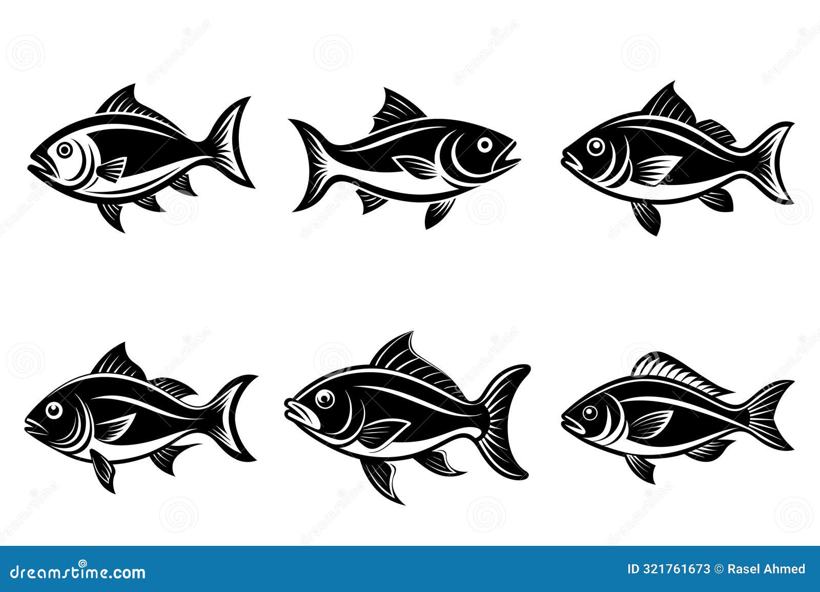 Vector Art Illustration of a Fish Logo Featuring a Finley Fish Icon ...