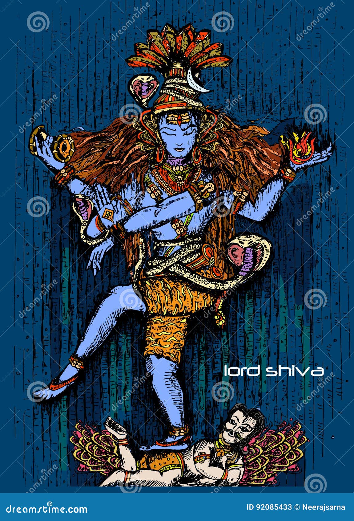 Lord Nataraj`s Shiva Statue Vector. Dancing Nataraj Shiva Icon ...