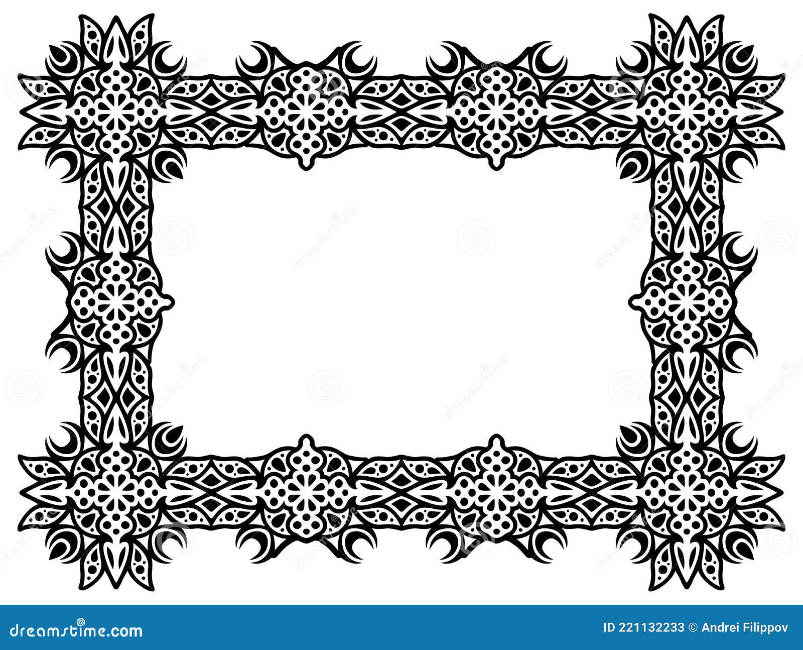 Vector Art with Isolated Abstract Rectangle Frame Stock Vector ...