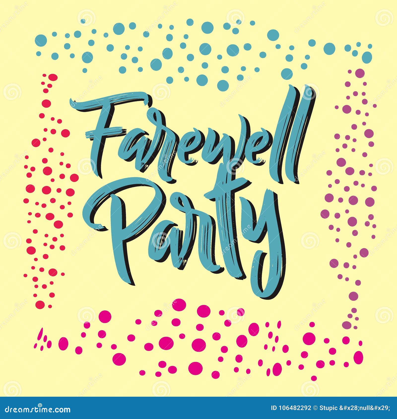 Vector Art Logo Template Del Ejemplo Del Partido De Despedida Y Ejemplo ...