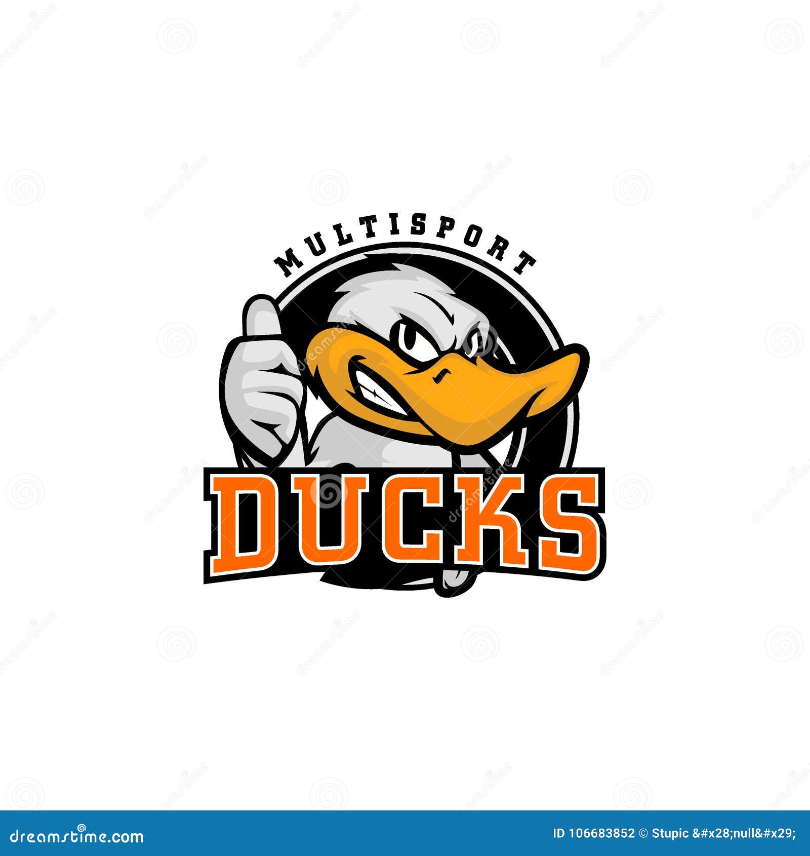 Vector Art Logo Template Del Logotipo Del Pato Y Ejemplo Ilustración ...