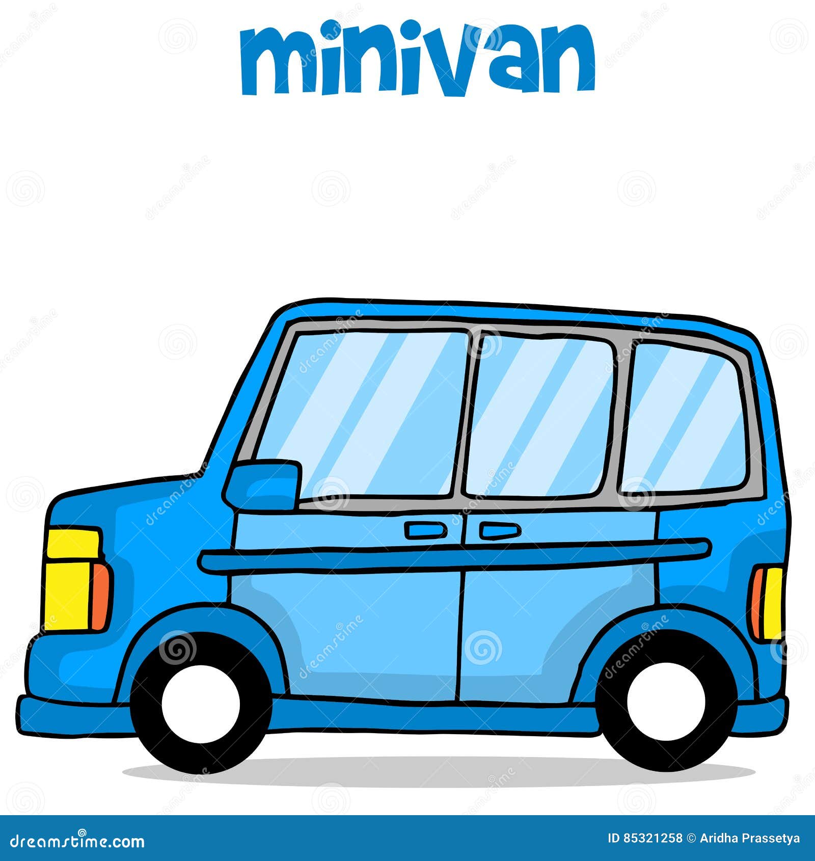 Vector Art Of Minivan Cartoon | CartoonDealer.com #85321258