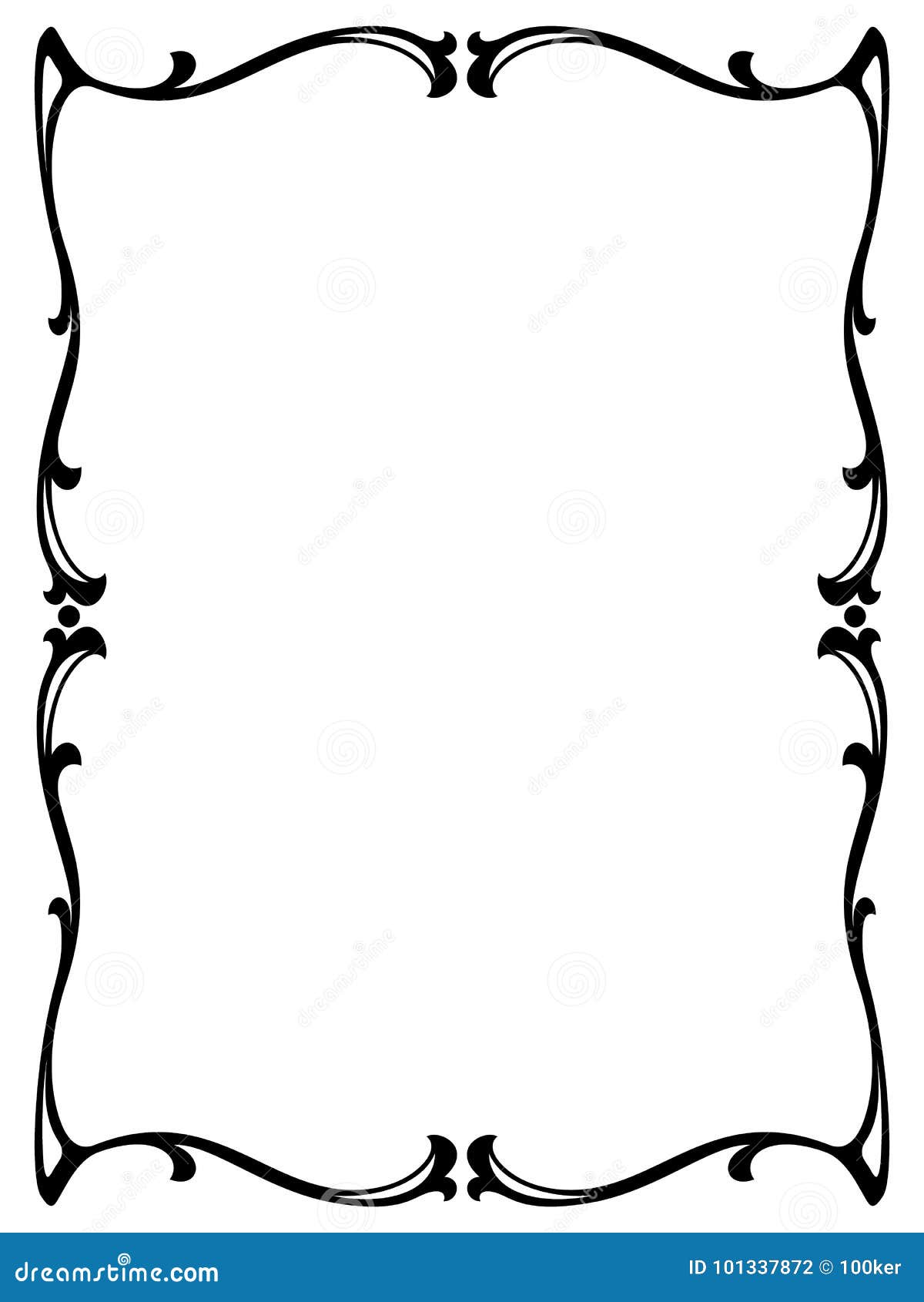 Art Nouveau Black Ornamental Decorative Frame Stock Vector ... Art Nouveau Black Ornamental Decorative Frame Stock Vector ...