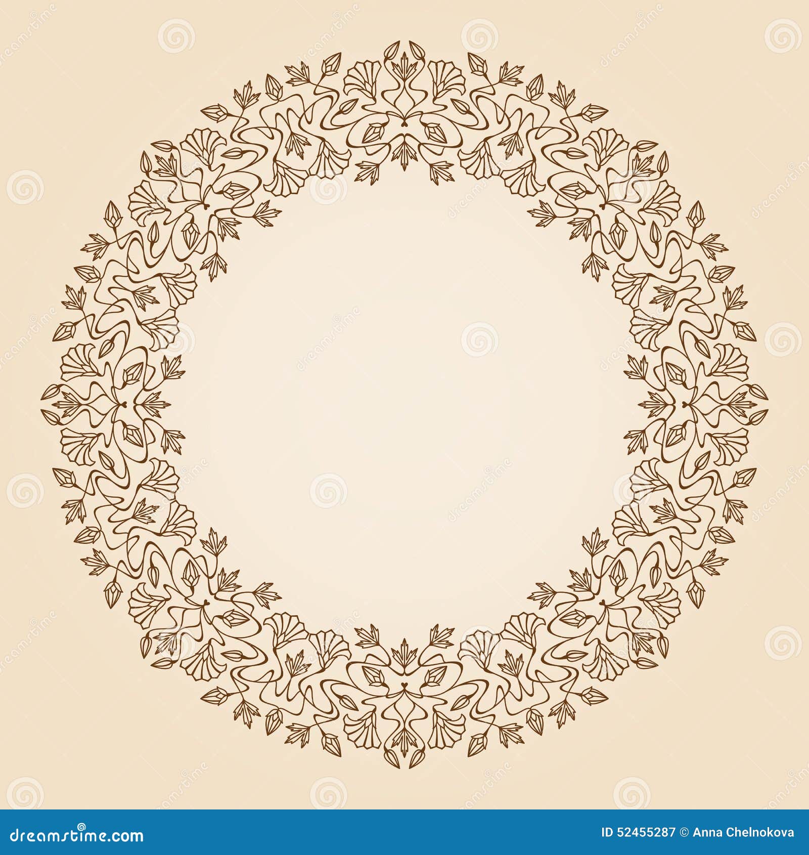 Vector art nouveau frame. stock vector. Illustration of ornamental ...