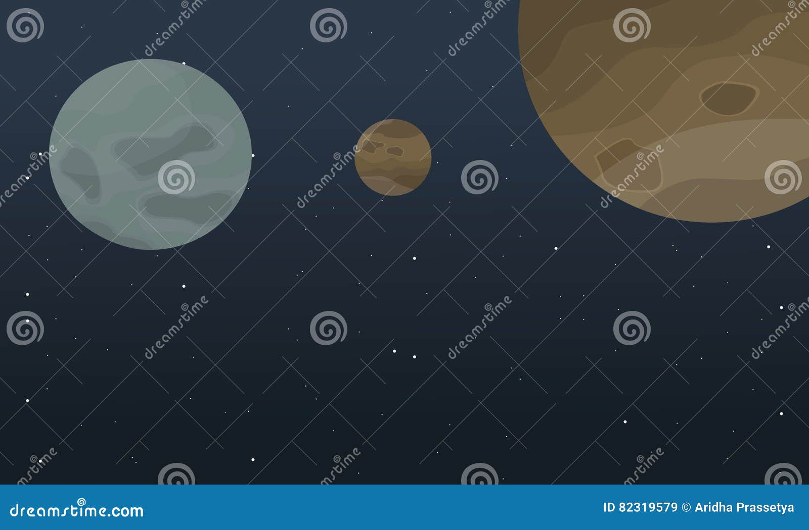 Vector Art Outer Space Planet Landscape Stock Vector - Illustration of ...