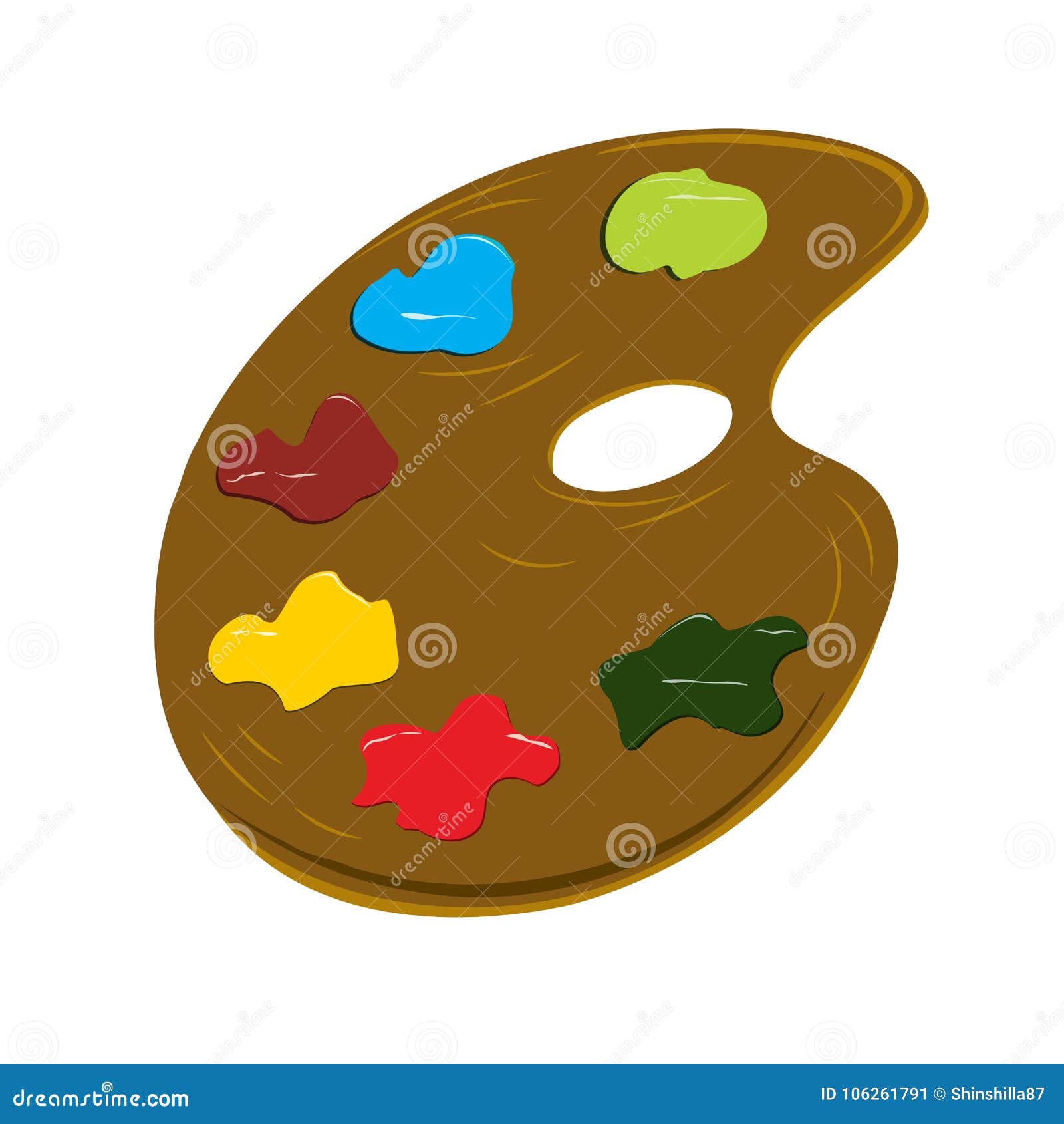 Vector Art Palette for Paints Stock Vector - Illustration of paint ...