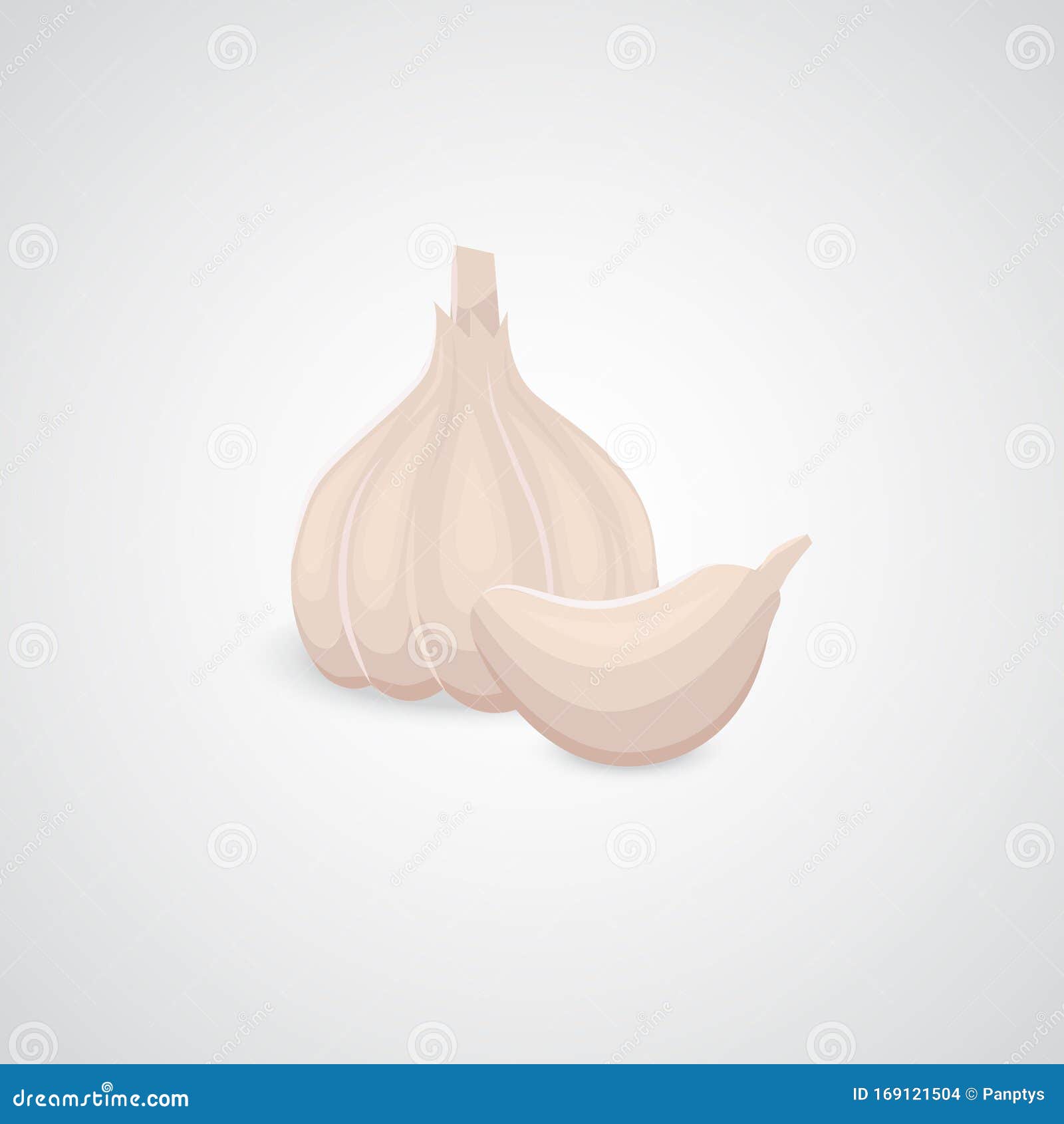 Garlic Realistic Vector Icon. Stock Vector - Illustration of nature ...