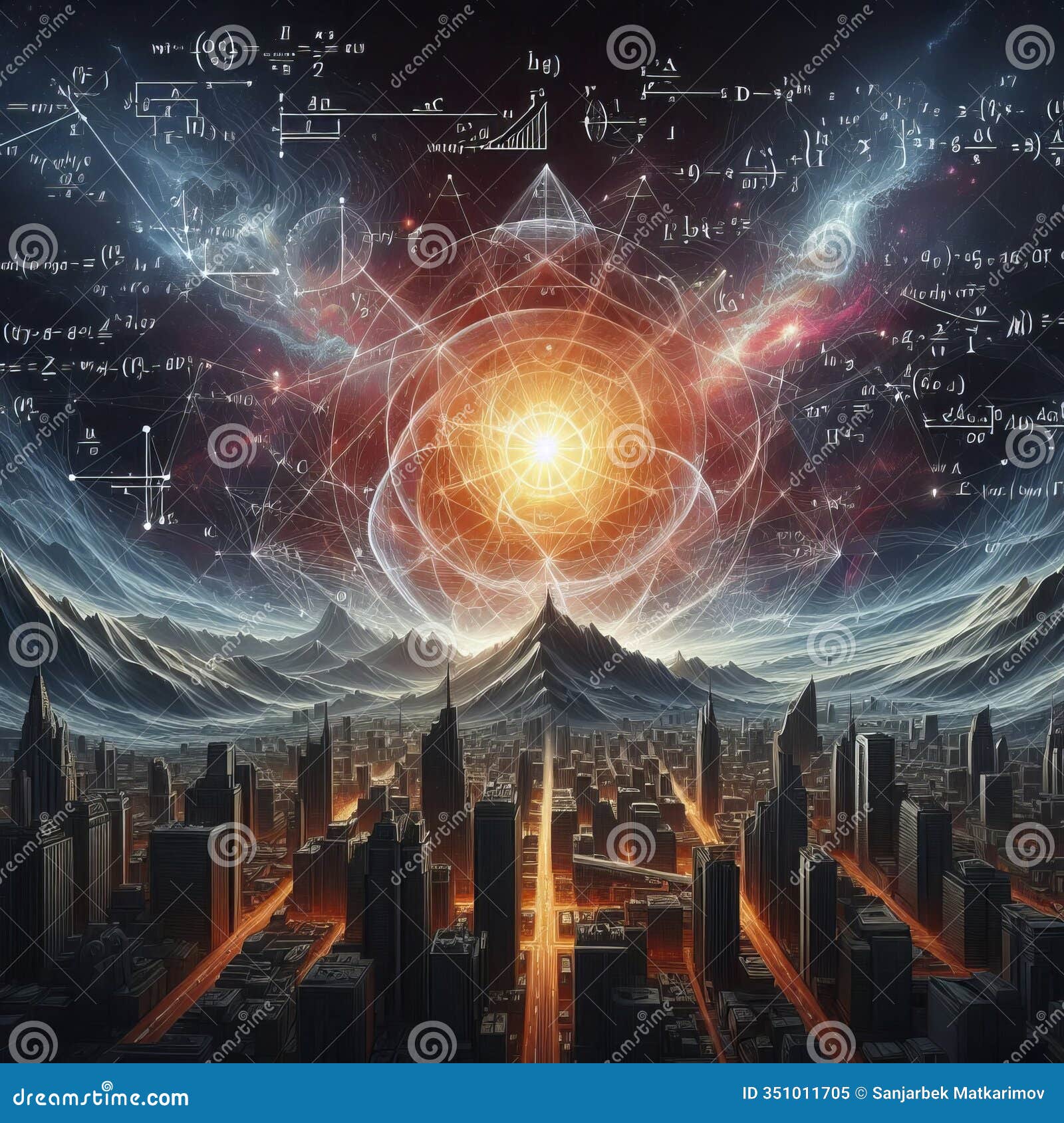 Vector Art Scalable Graphics Created with Mathematical Equations Stock ...