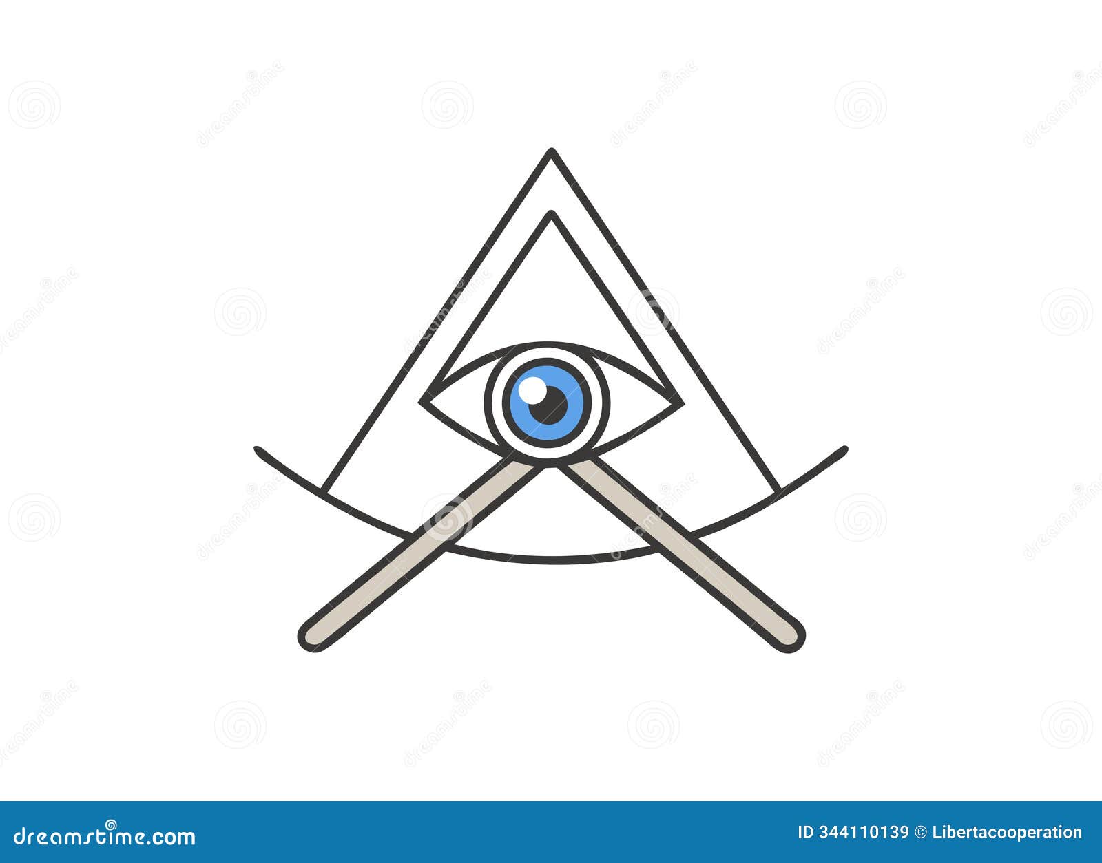 All-Seeing Eye and Compass Illustration for Masonic and Esoteric ...
