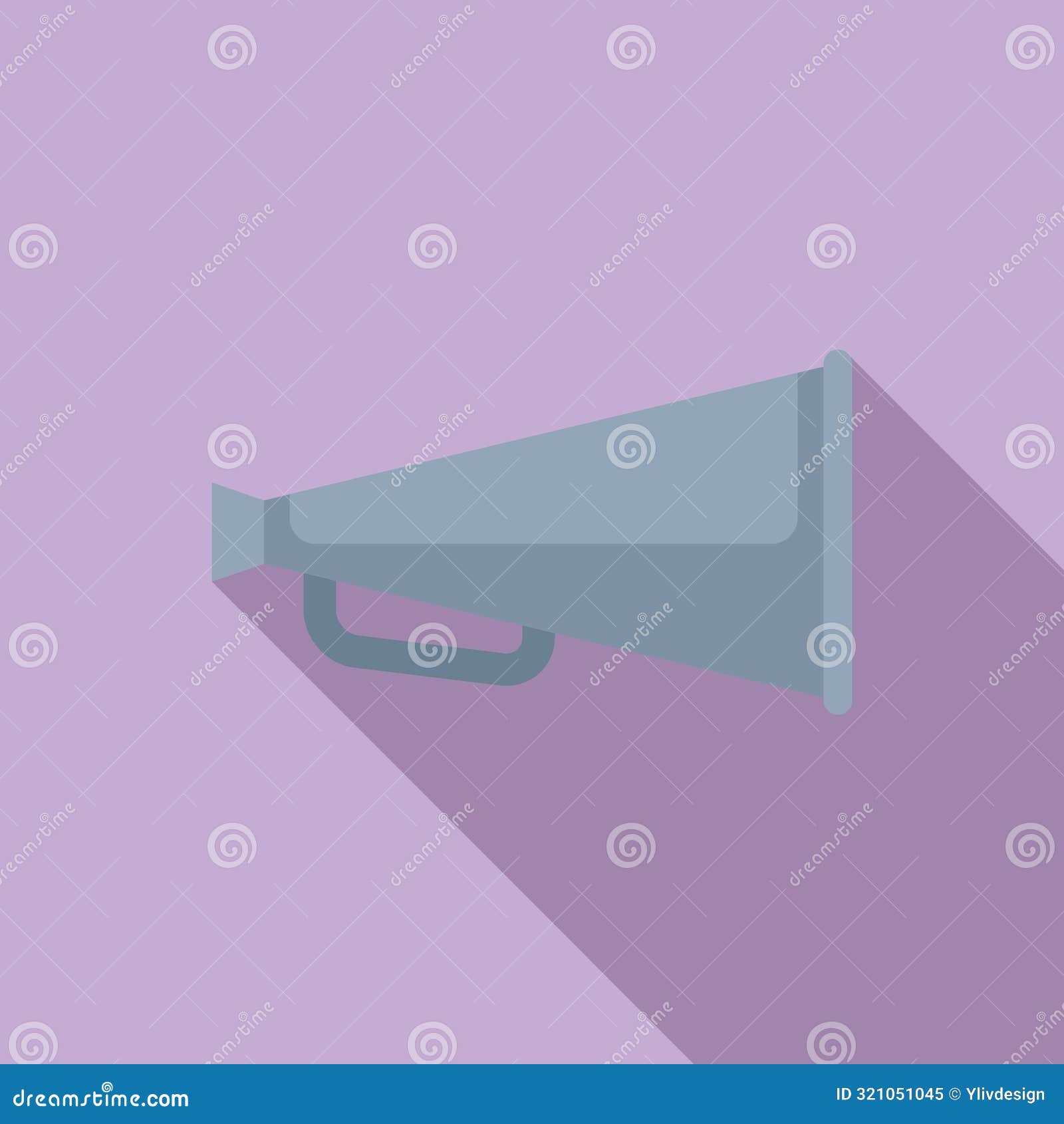 Minimalist Megaphone Illustration on Purple Background Stock Vector ...