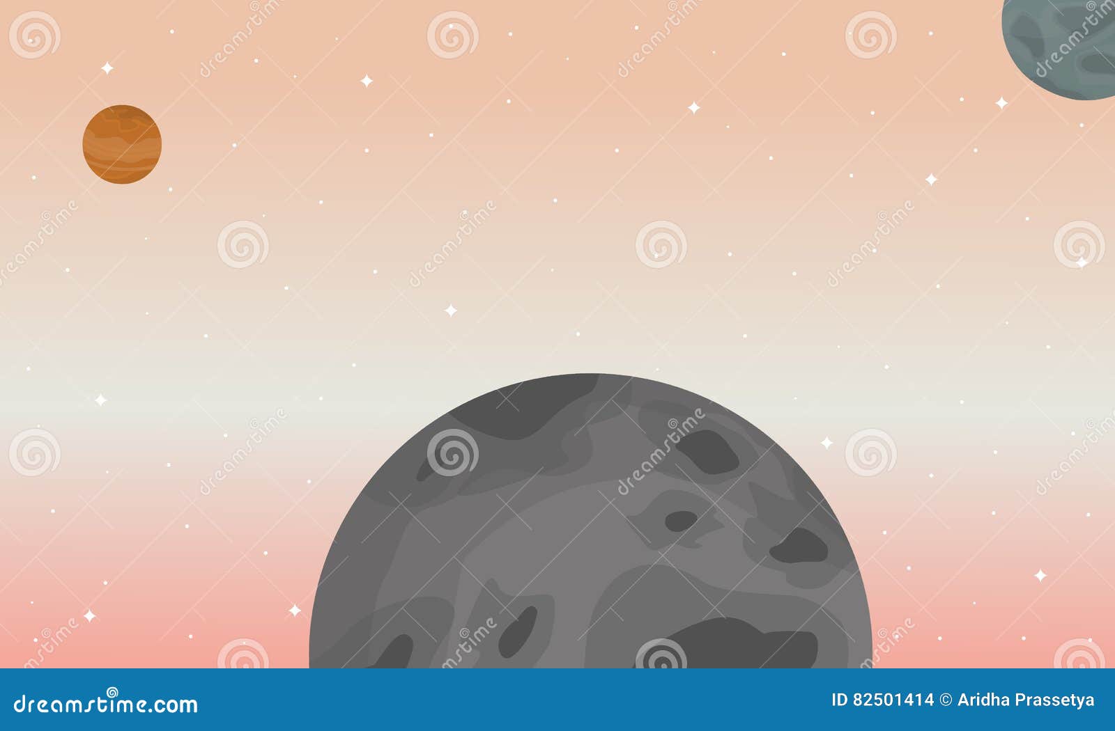 Vector Art of Space Landscape Stock Vector - Illustration of cosmos ...