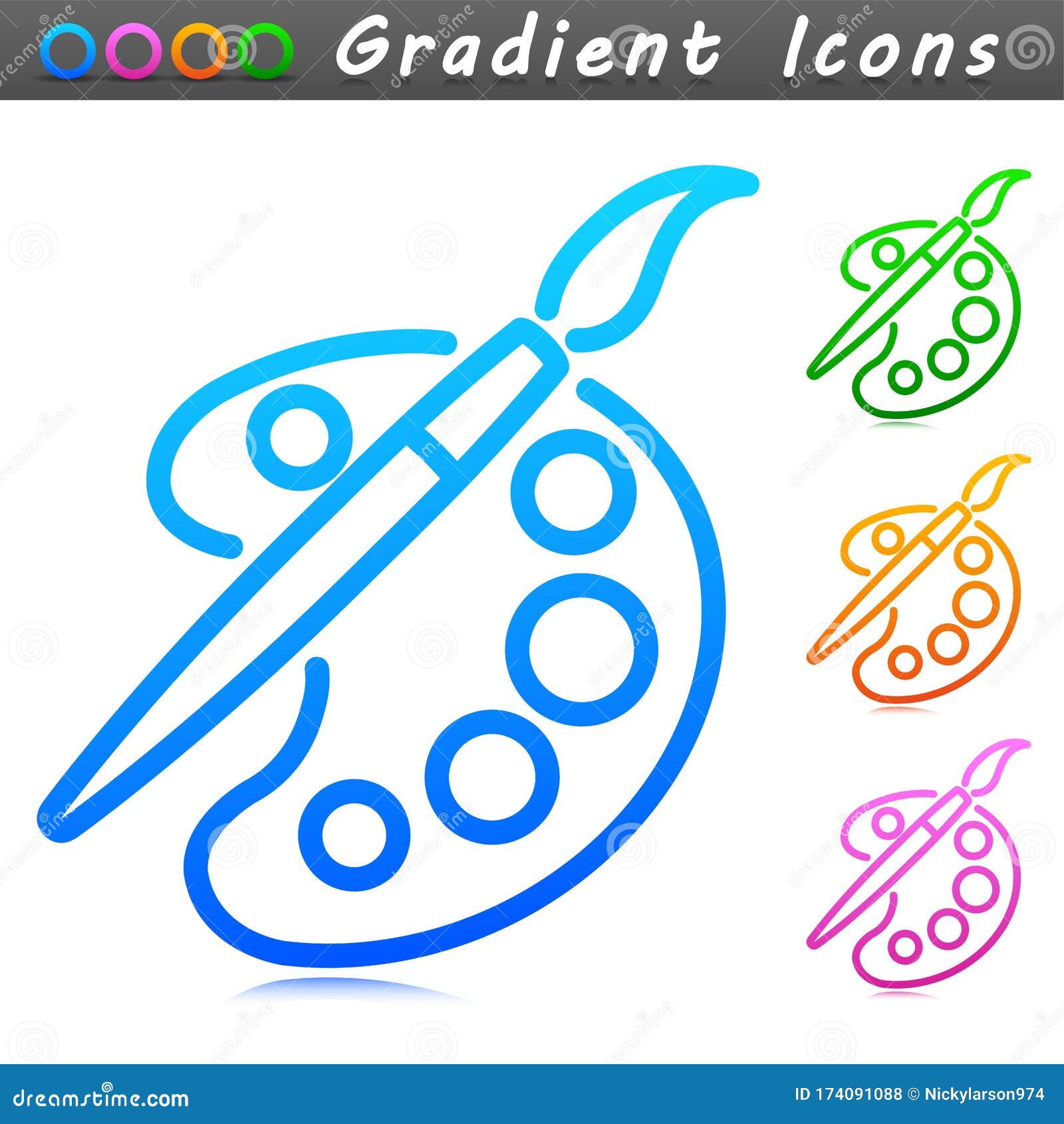 Vector Art Symbol Icon Concept Stock Vector - Illustration of palette ...