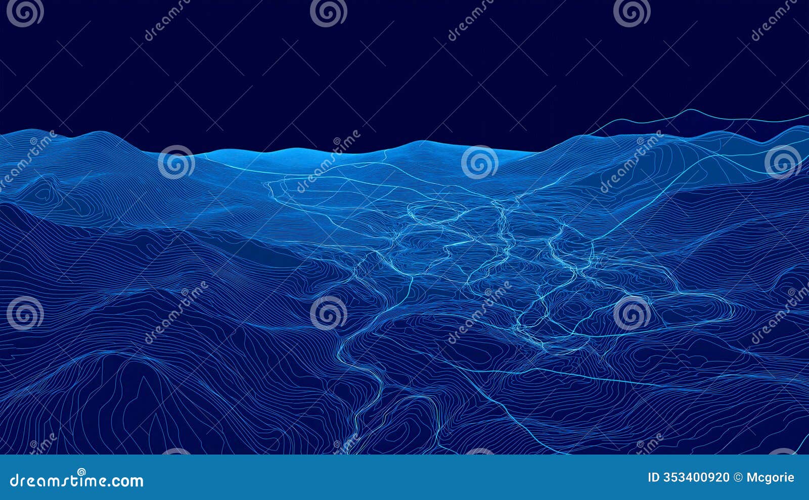 Vector Art: Topographic Ocean Terrain Stock Illustration - Illustration ...
