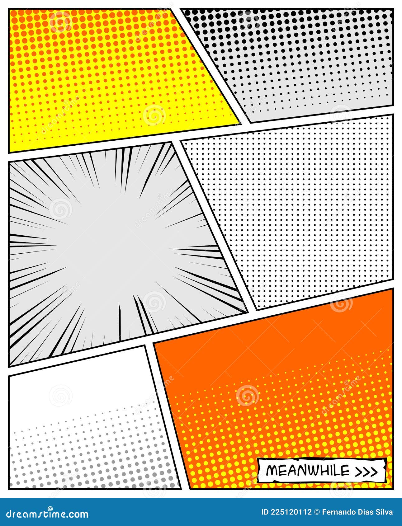 Comic Book Page. Book Page, Funny Superhero Layout Isolated Vector ...