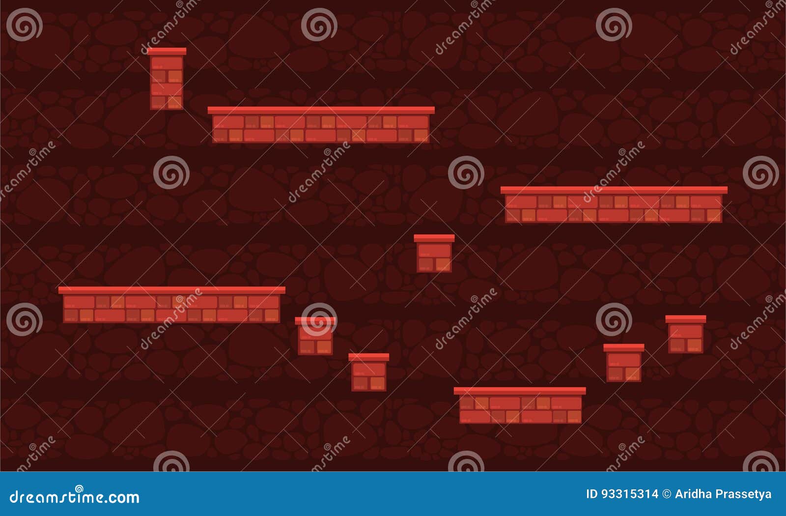 Vector Art Wall Game Background Style Stock Vector - Illustration of ...