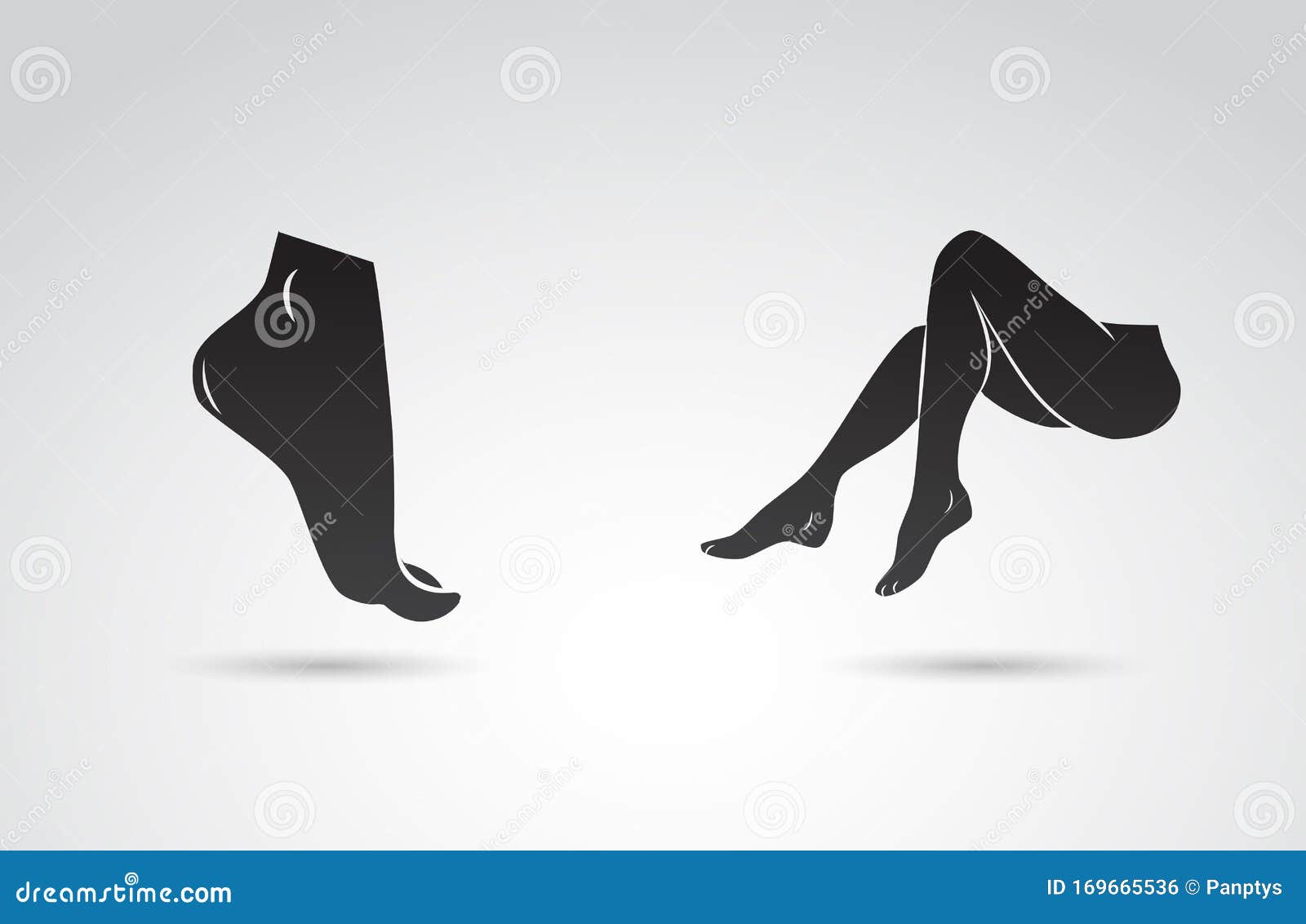 Woman Legs Vector Icon on White Background. Stock Vector - Illustration ...