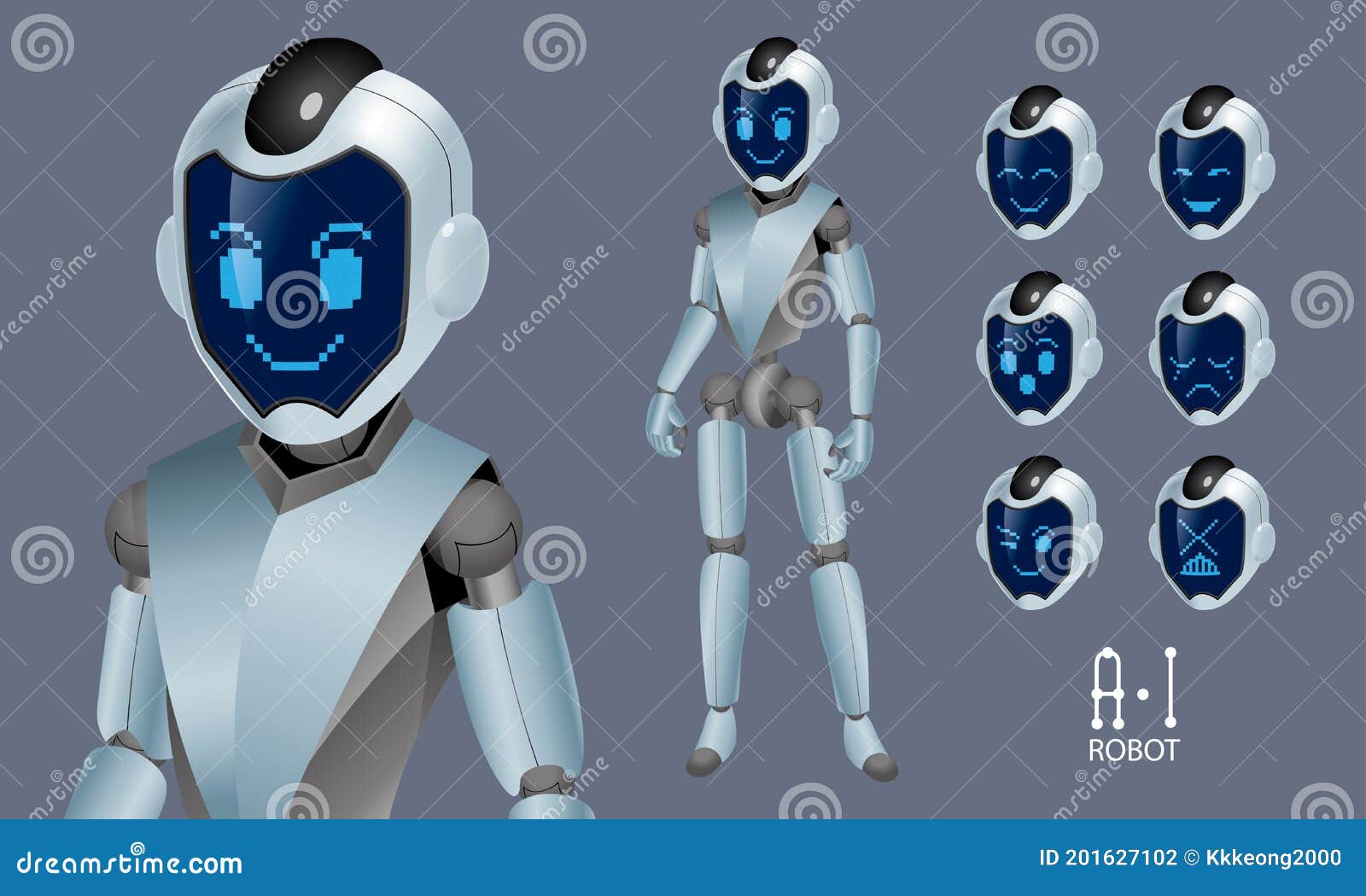 Vector of an Artificial Intelligence a.I Robot. Stock Vector ...