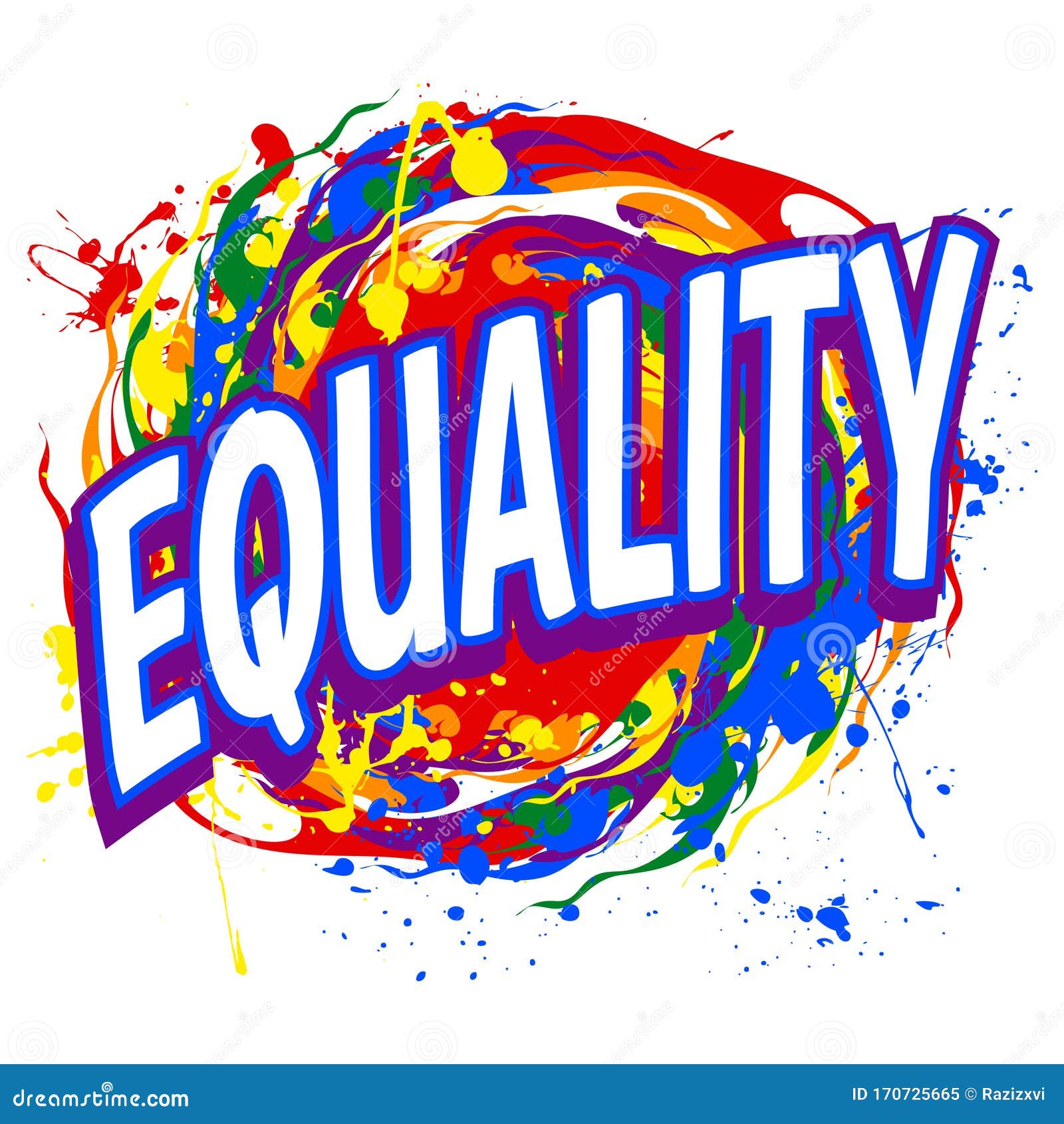 Rainbows equality vector stock vector. Illustration of lettering ...