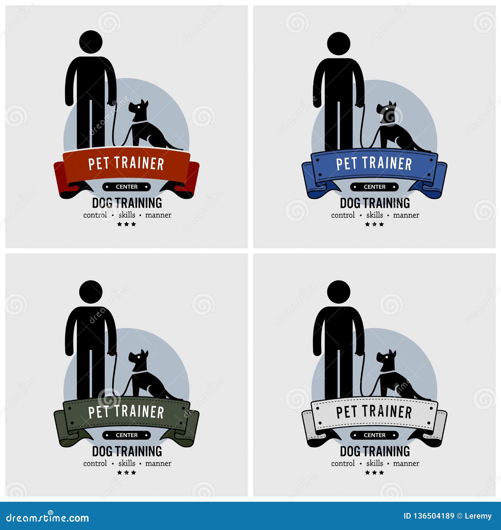 Dog training logo design. stock vector. Illustration of obedience ...