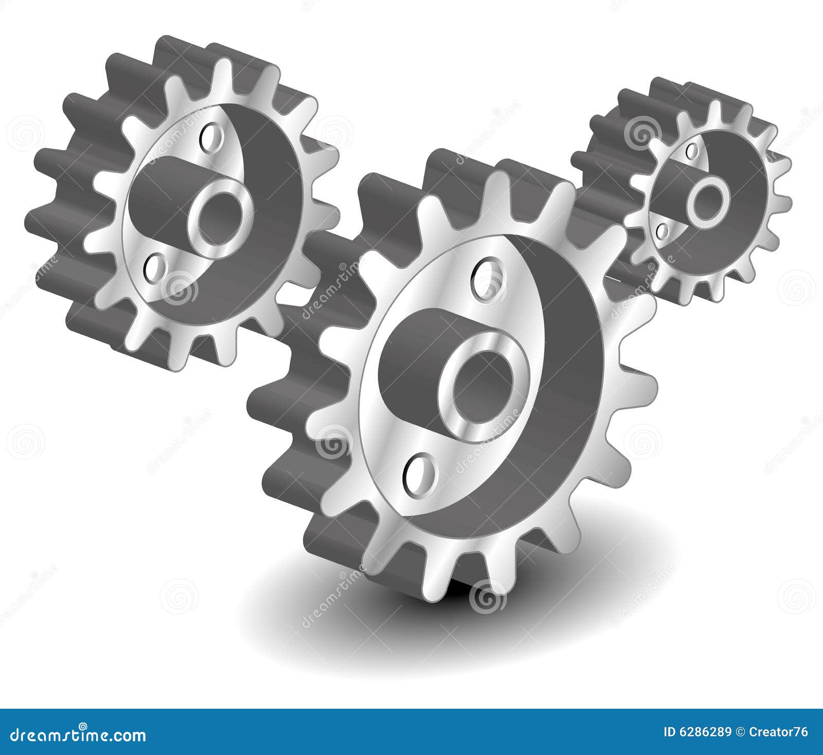 Vector as engrenagens ilustração do vetor. Ilustração de potência - 6286289