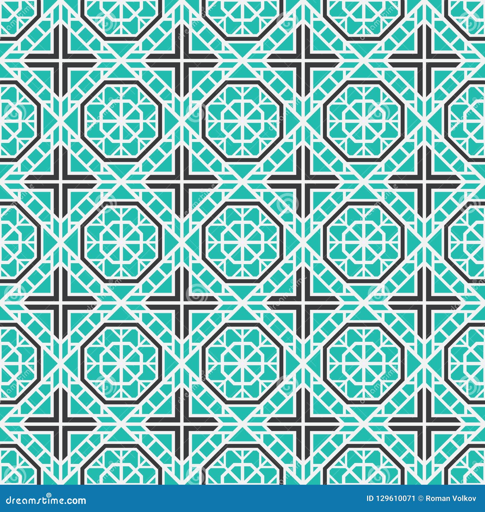 Vector Asian Geometric Pattern Stock Vector - Illustration of fabric ...