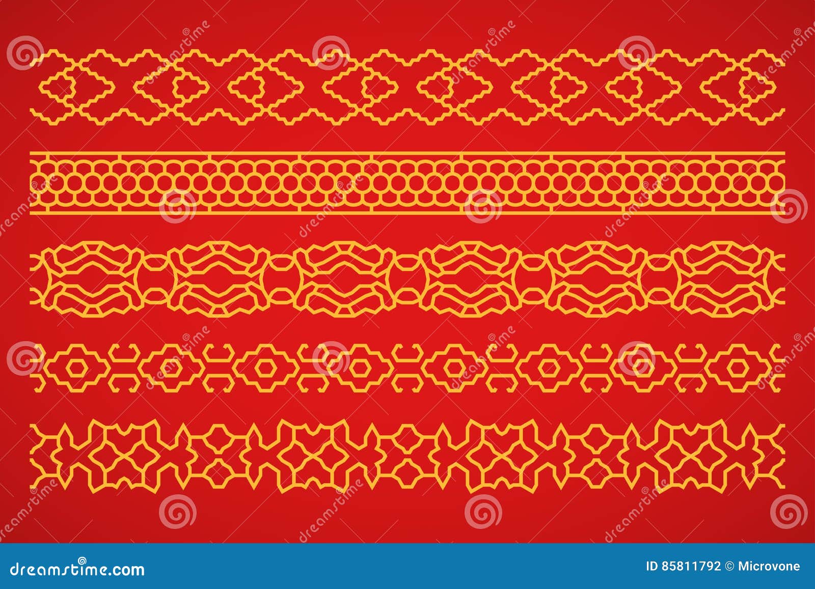 Korean And Chinese Traditional Vector Ancient Buddhist Patterns ...