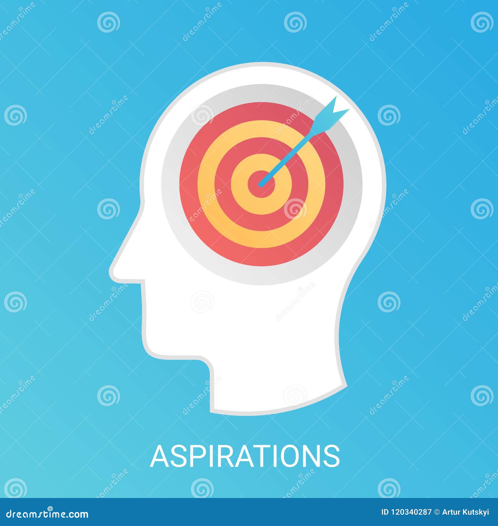 Vector Aspiration Concept. Modern Gradient Flat Style. Stock Vector ...