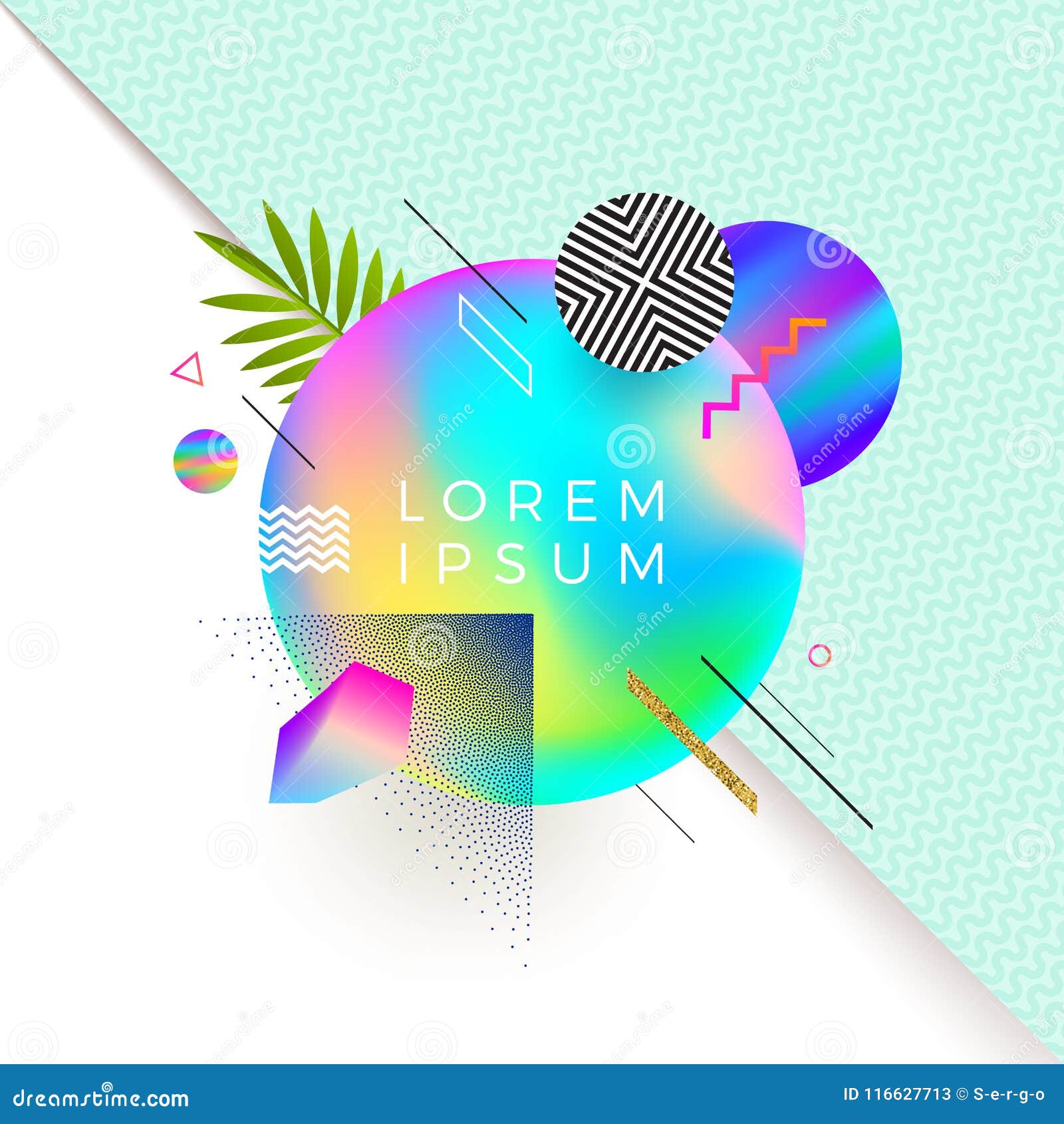 Astract Design with Multicolored Gradient Banner for Text or Message ...