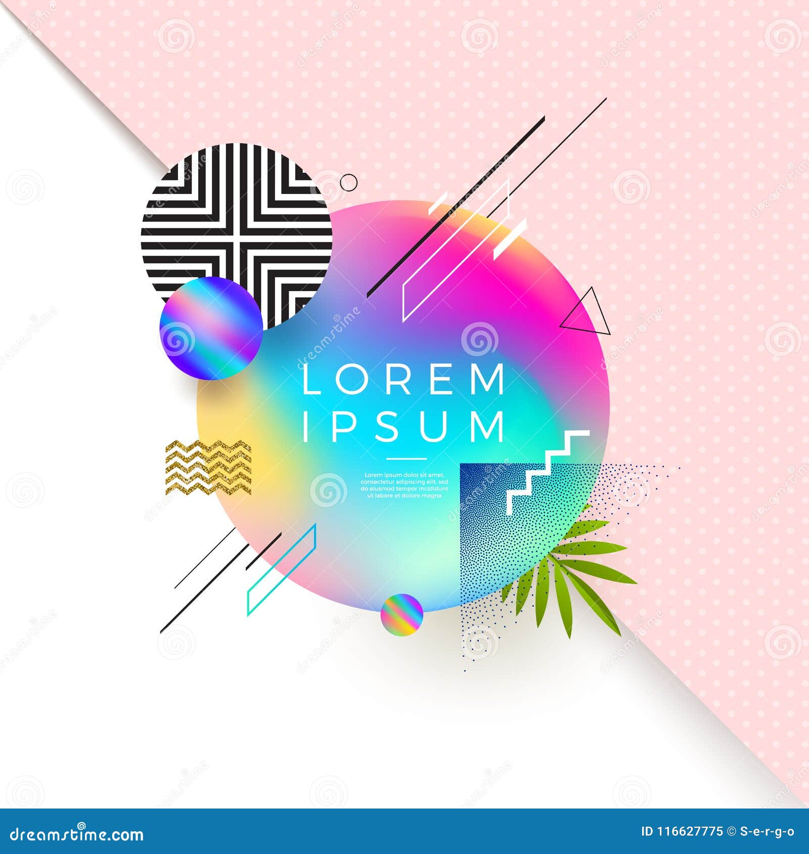 Astract Design With Multicolored Gradient Banner For Text Or Message ...