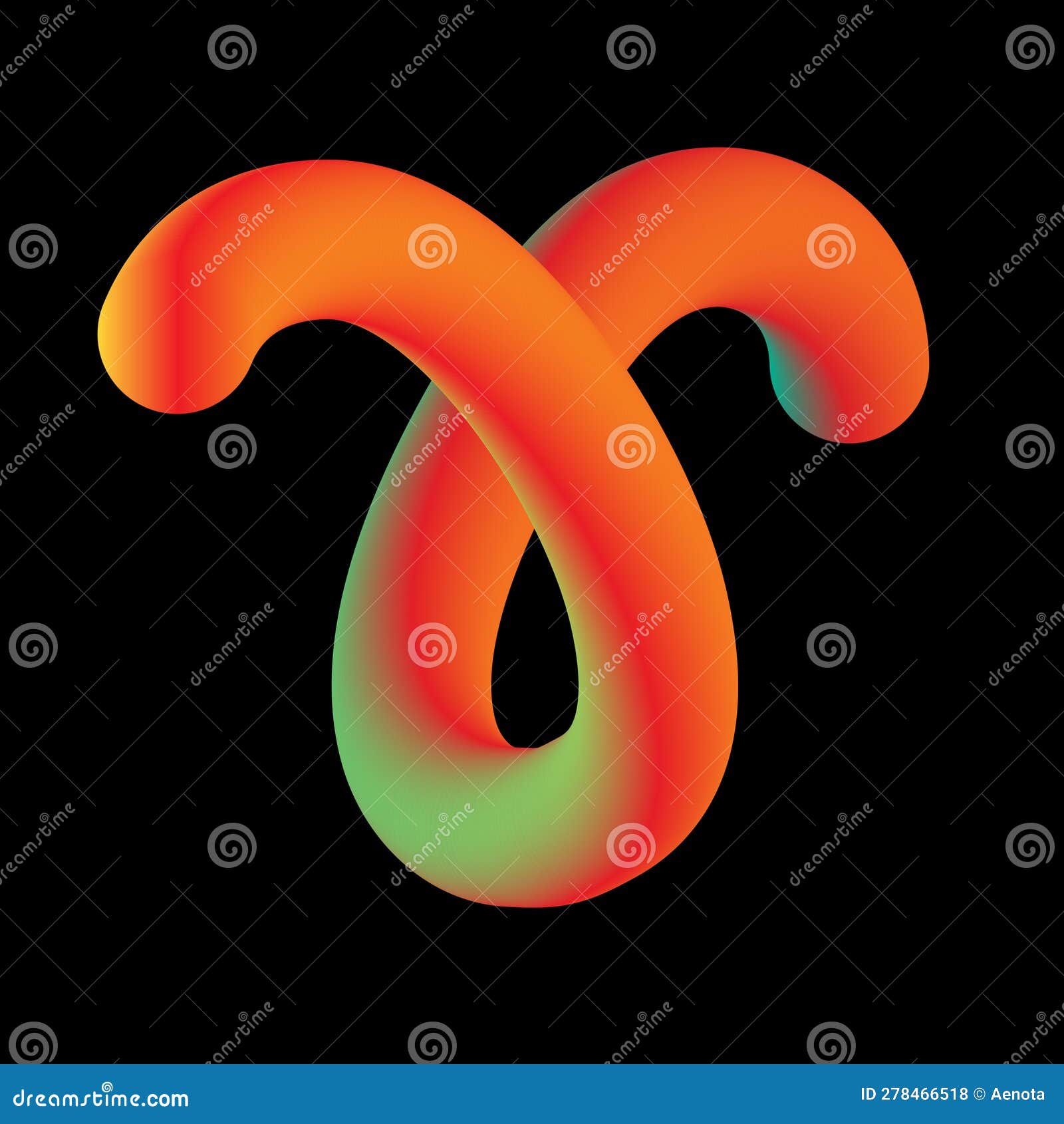 Vector Astrological Mystical Diagram Symbol Sigh of Aries or Ram Stock ...